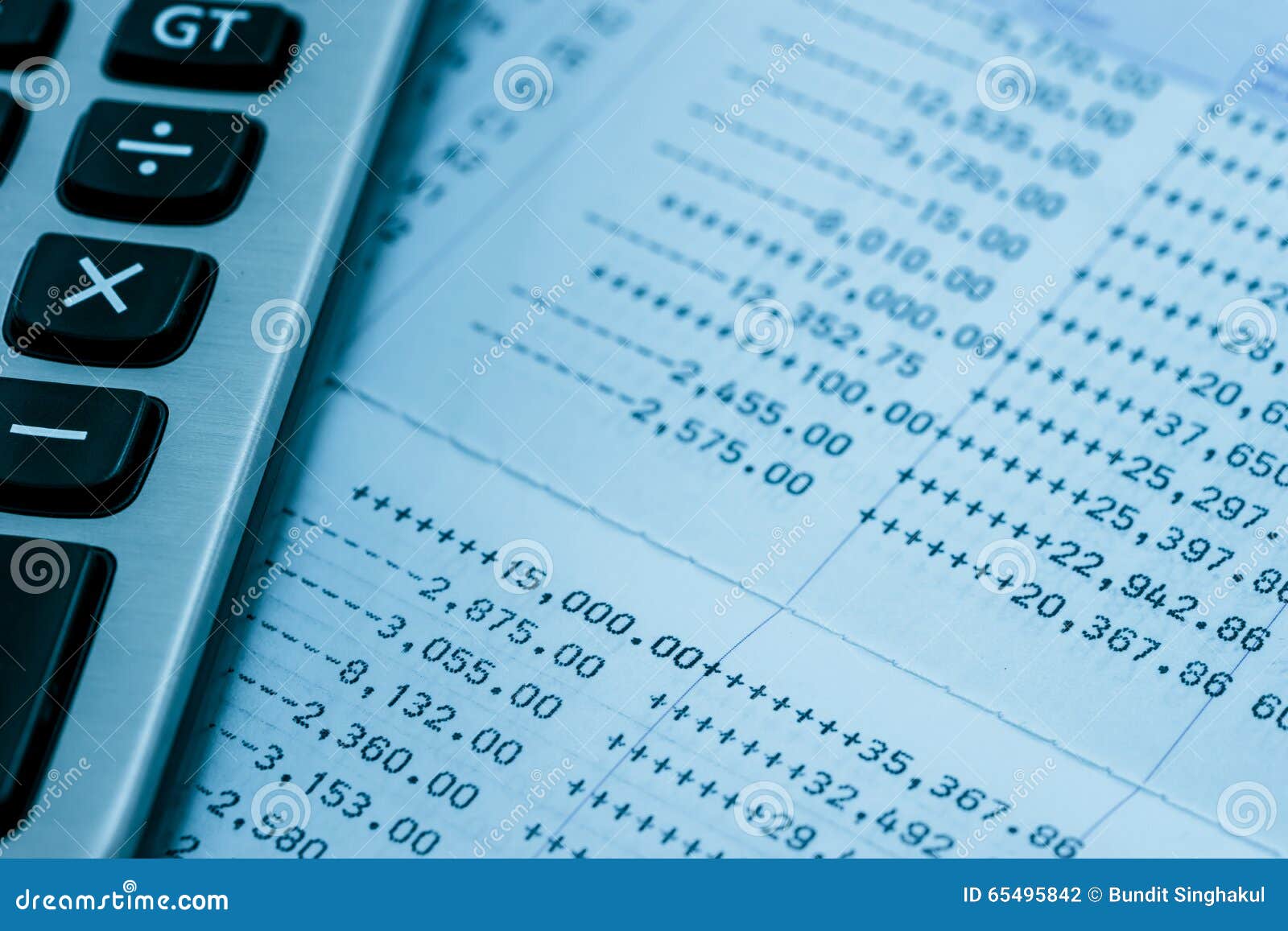 Bank Statement with Calculator Stock Photo - Image of macro, accounting ...