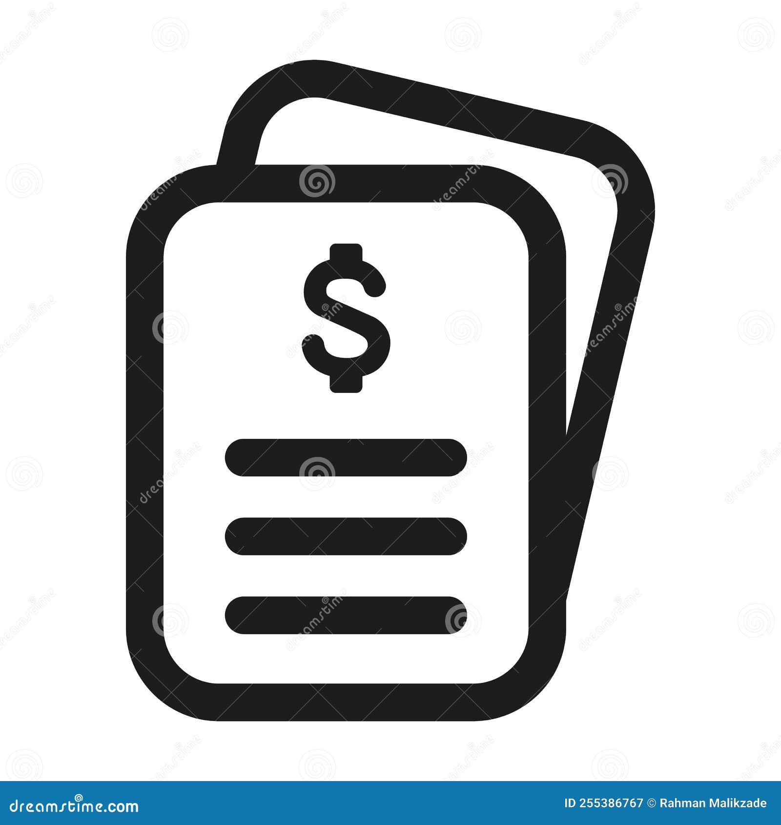 Bank Statement Icon. Financial Statement Vector Illustration Stock ...