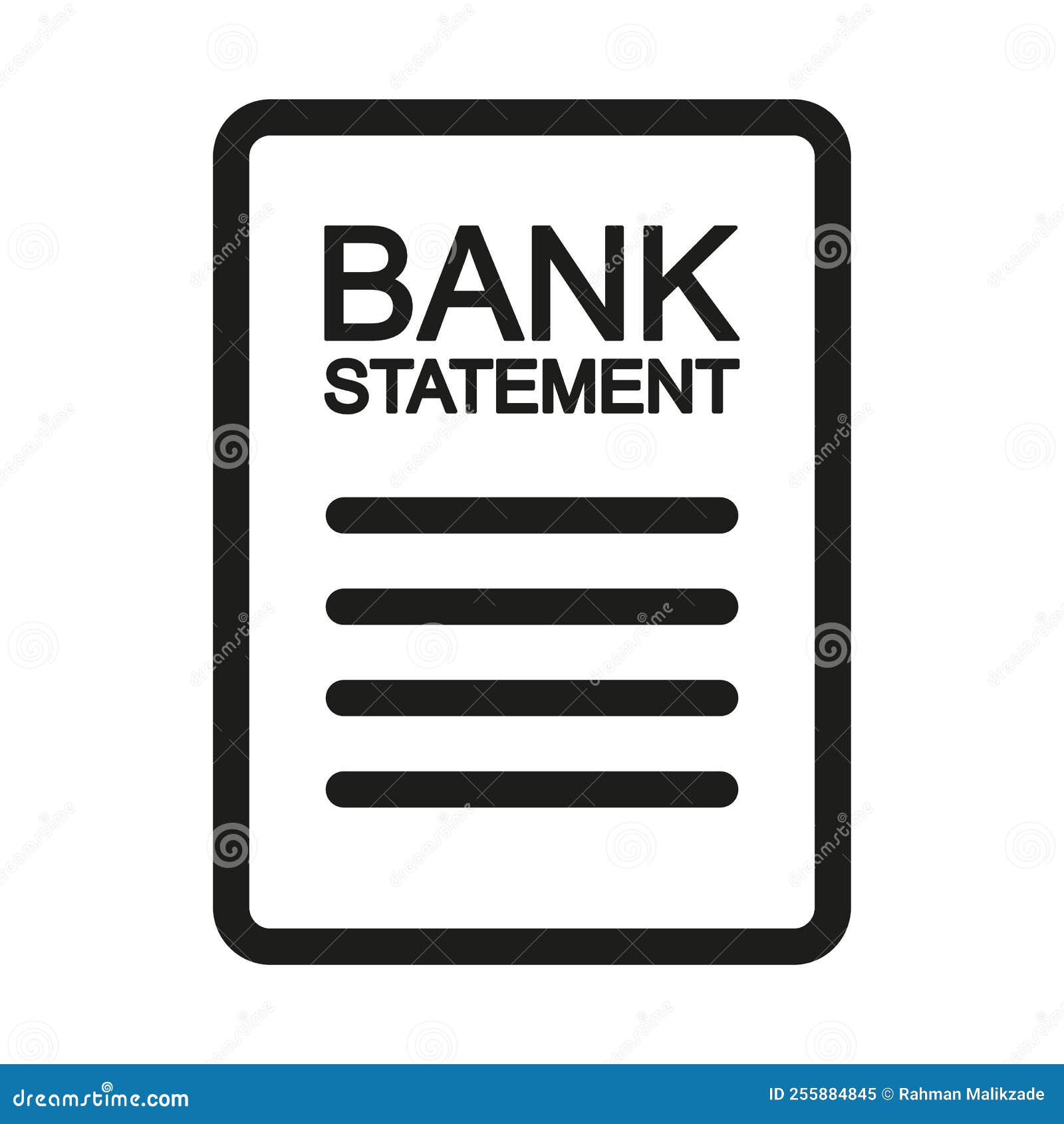 Bank Statement Icon. Financial Statement Vector Illustration Stock ...