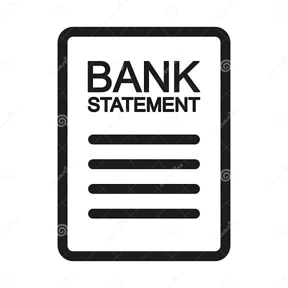 Bank Statement Icon. Financial Statement Vector Illustration Stock ...