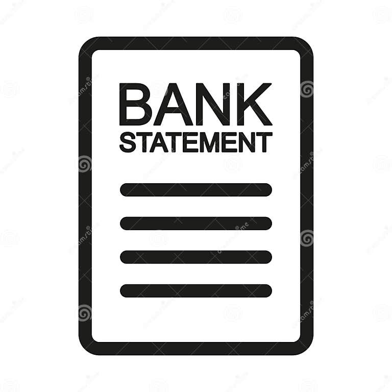 Bank Statement Icon. Financial Statement Vector Illustration Stock ...