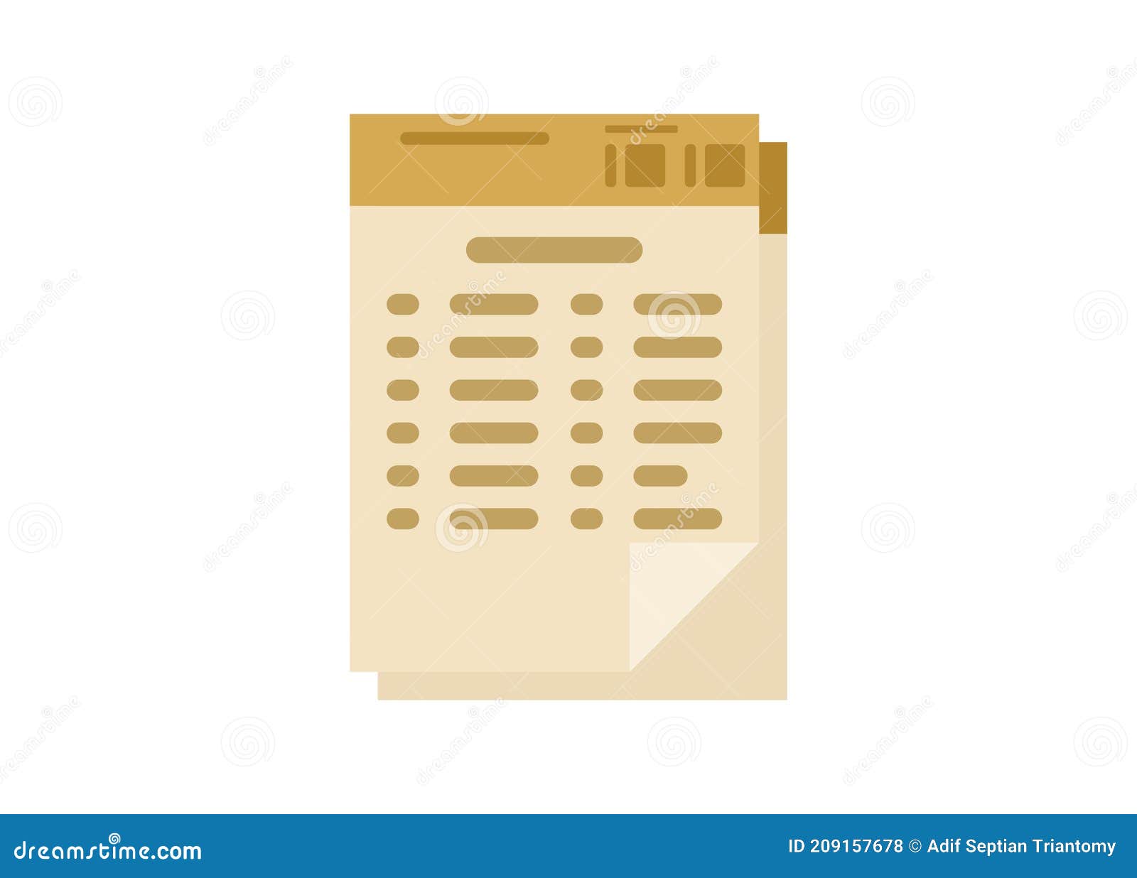 Bank Statement. Simple Flat Illustration Stock Vector - Illustration of ...