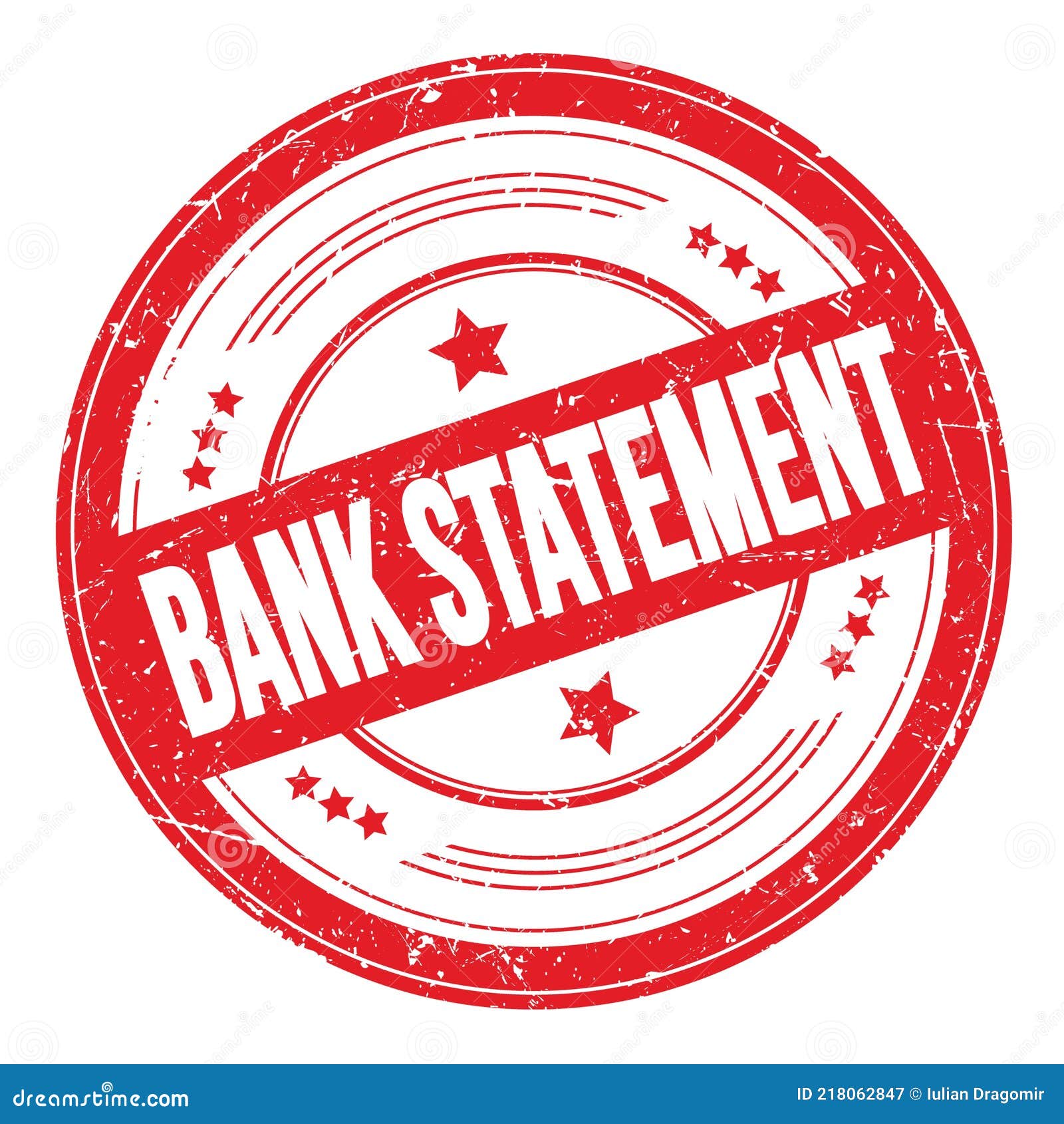 BANK STATEMENT Text on Red Round Grungy Stamp Stock Illustration ...