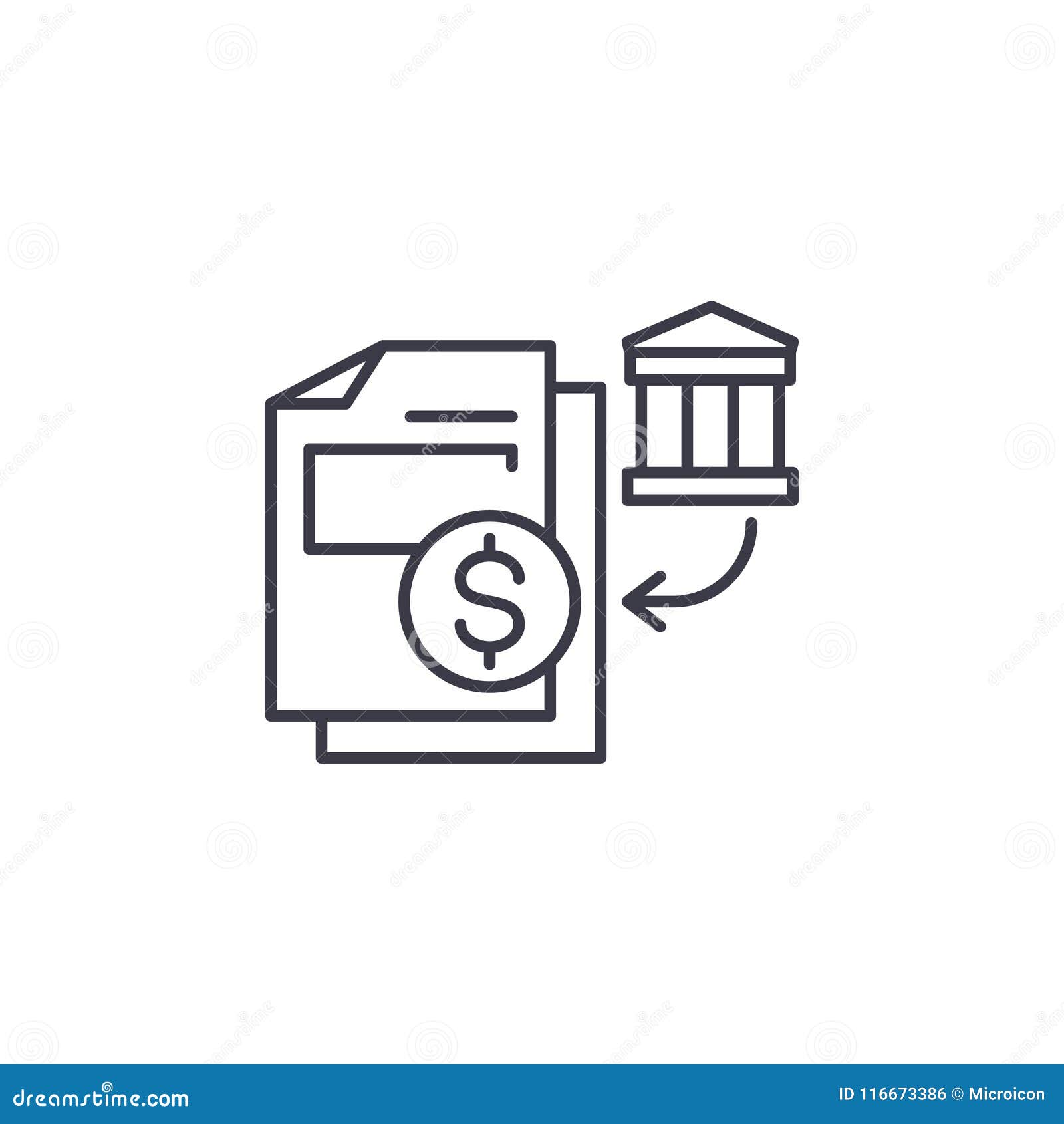 Bank Statements Linear Icon Concept. Bank Statements Line Vector Sign ... Bank Statements Linear Icon Concept. Bank Statements Line Vector Sign ...