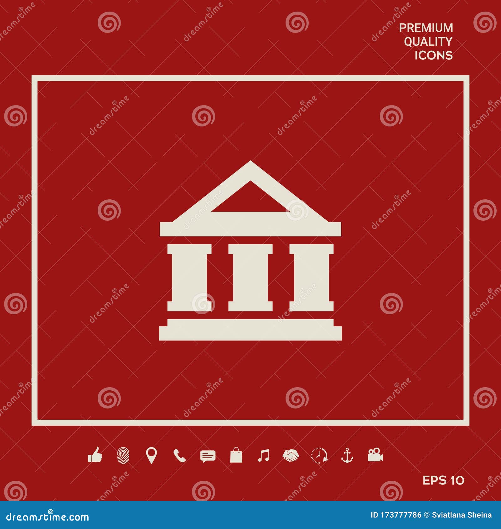 Bank Symbol Icon. Graphic Elements for Your Design Stock Vector ...