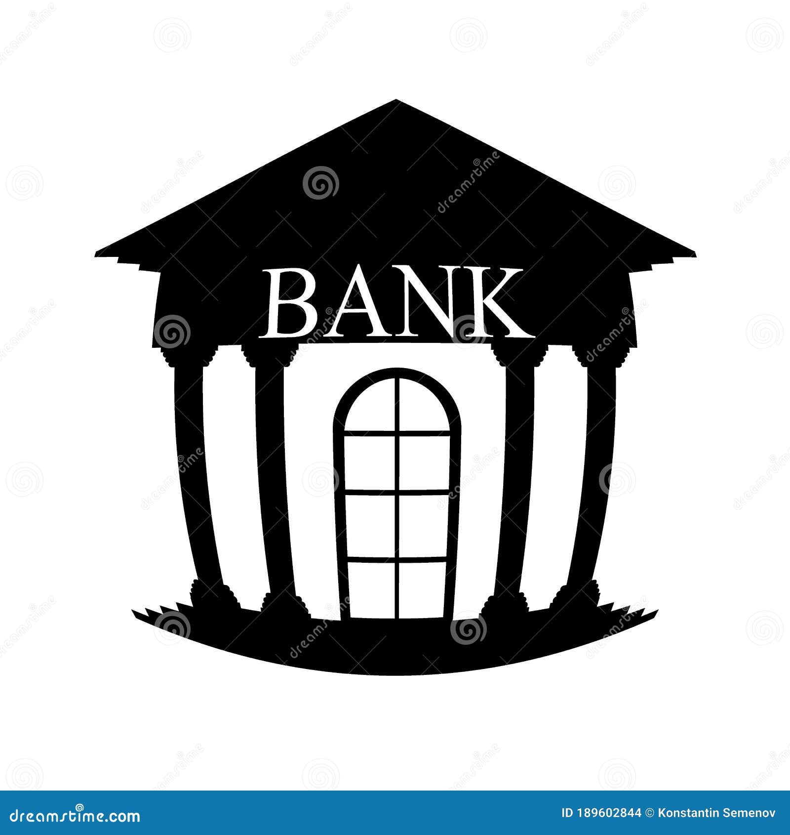 Bank symbol icon stock illustration. Illustration of banking - 189602844
