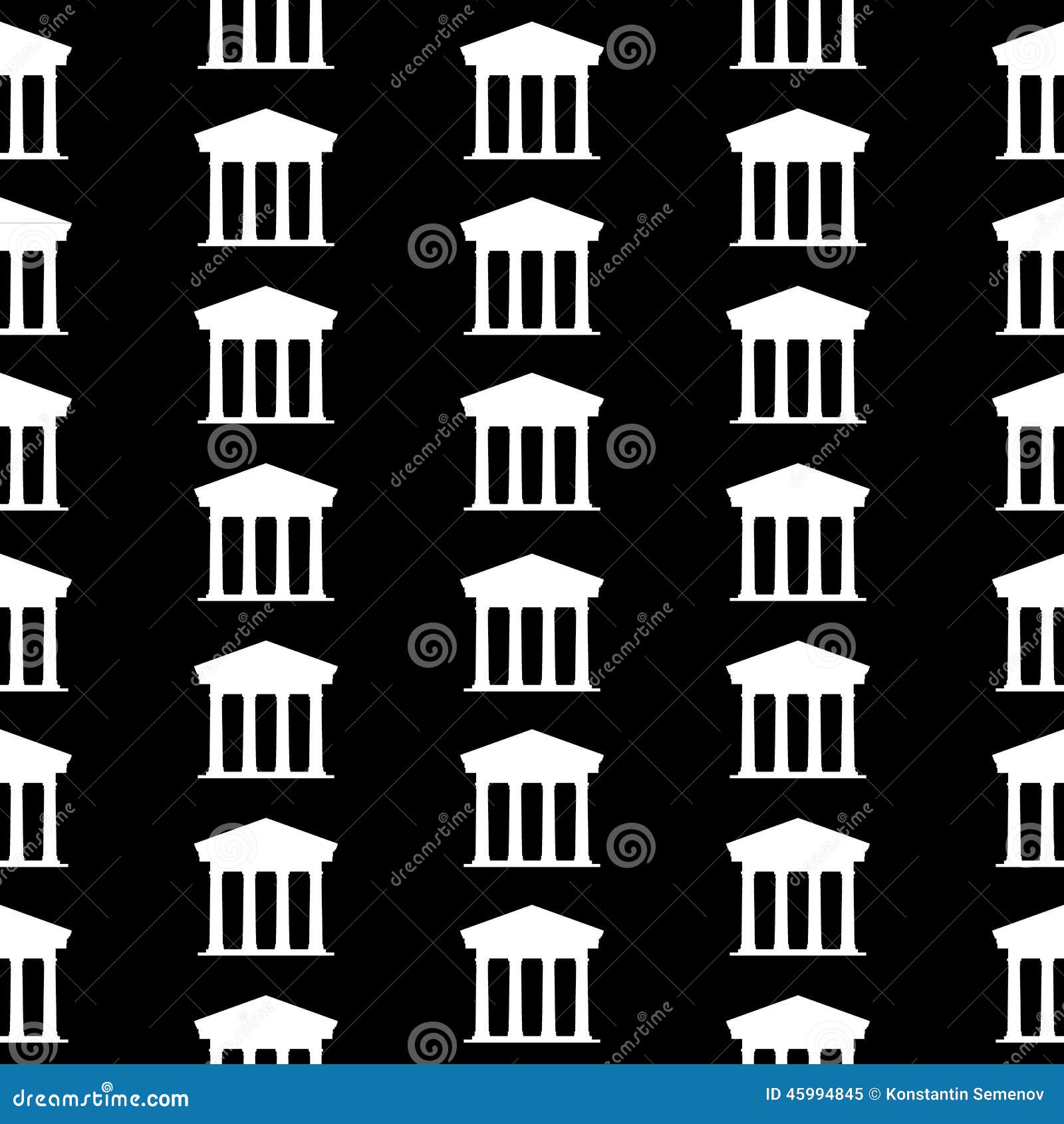 Bank Symbol Seamless Pattern Stock Vector - Illustration of classic ...