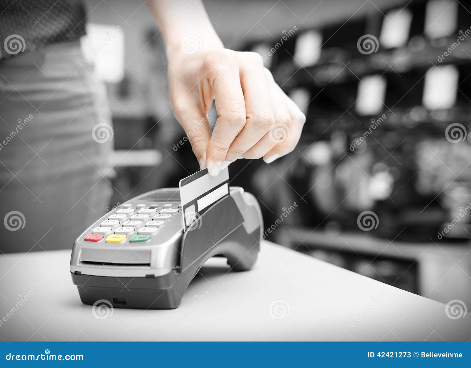 Bank terminal stock image. Image of hand, shop, modern - 42421273