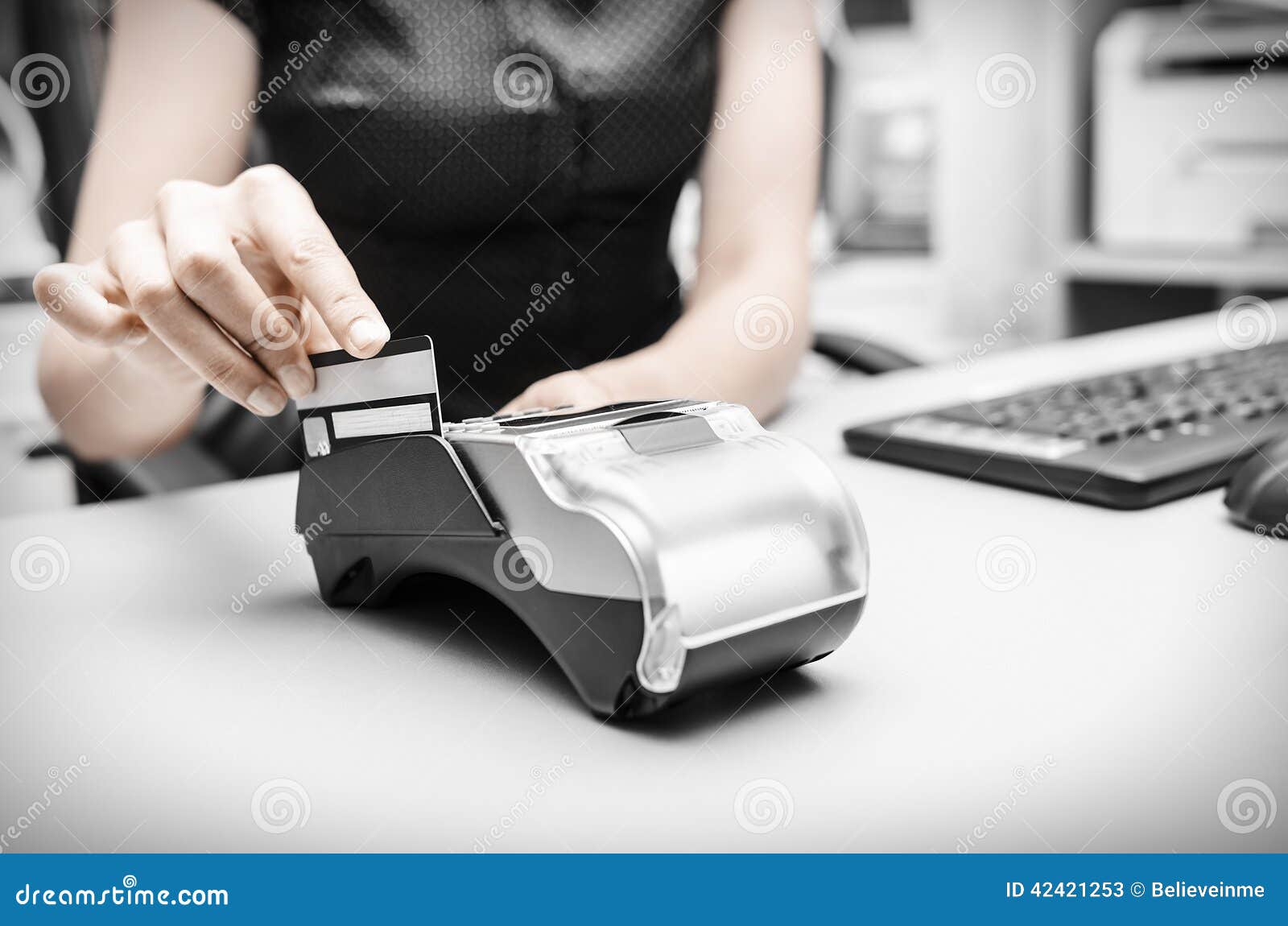 Bank terminal stock image. Image of device, machine, customer - 42421253