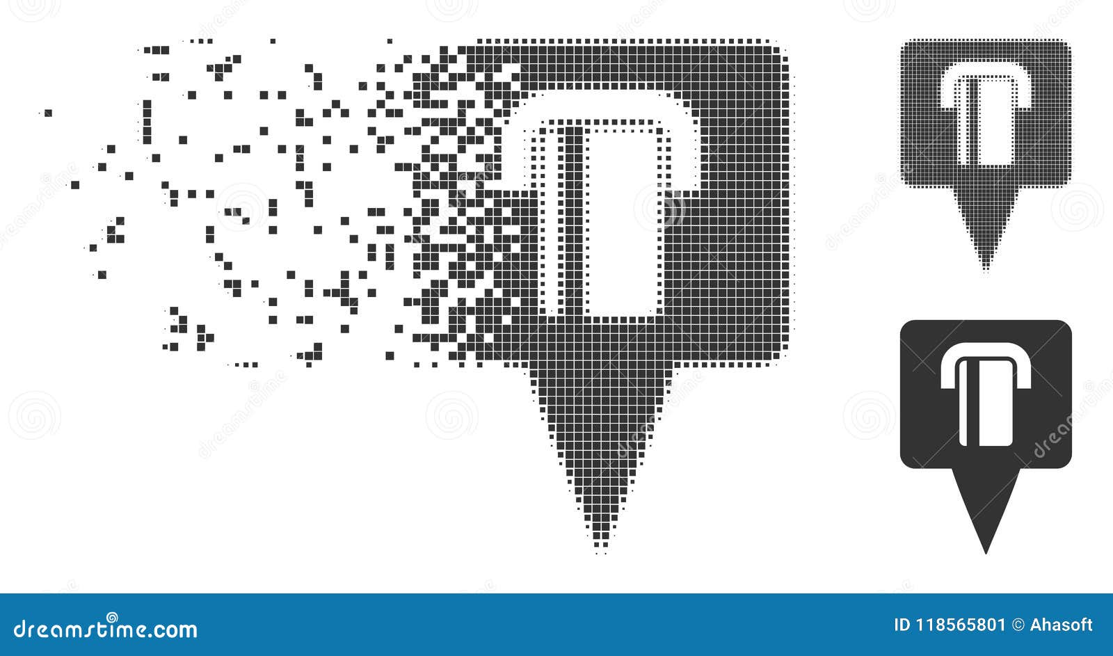 Bank Terminal Map Pointer Destructed Pixel Halftone Icon Stock Vector ... Bank Terminal Map Pointer Destructed Pixel Halftone Icon Stock Vector ...