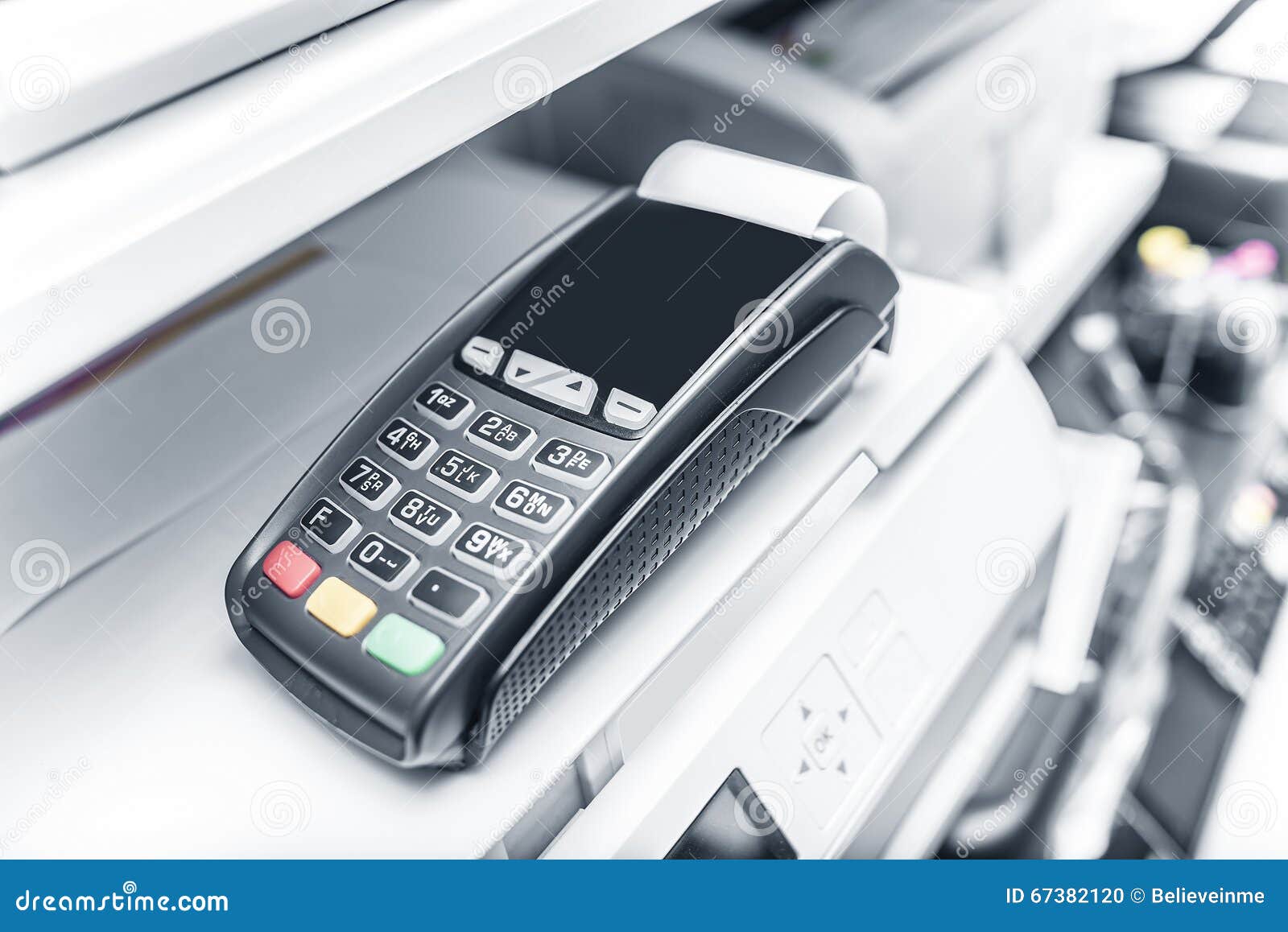 Bank Terminal and Payment Card. Stock Photo - Image of client, retail ...