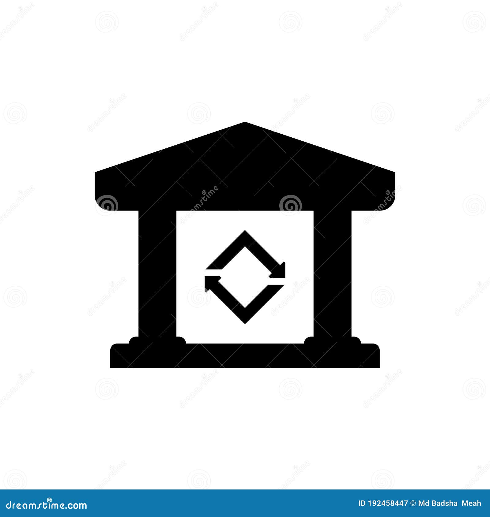 Bank Transaction Icon stock vector. Illustration of transfer - 192458447