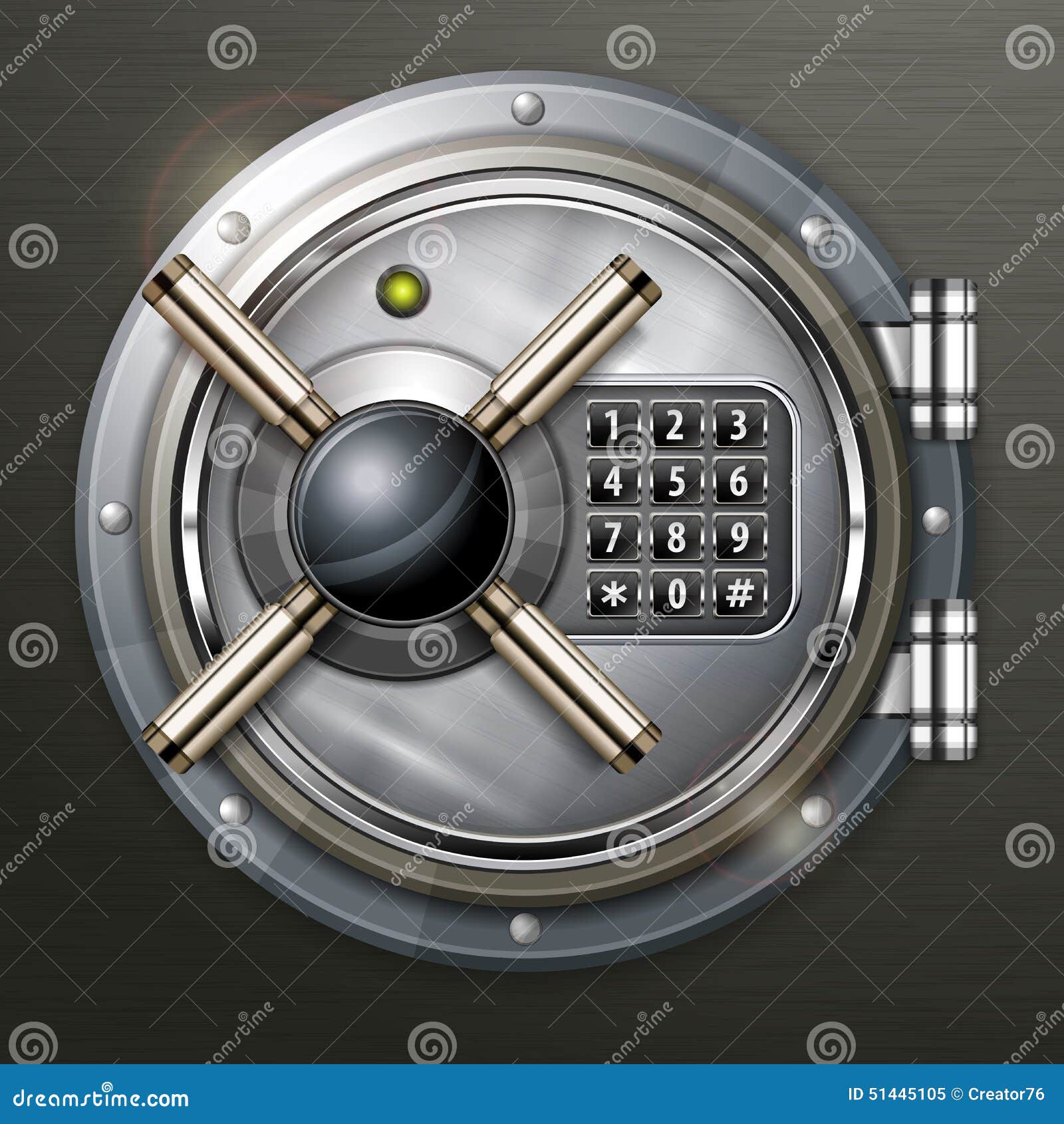 Bank vault on dark stock vector. Illustration of security - 51445105
