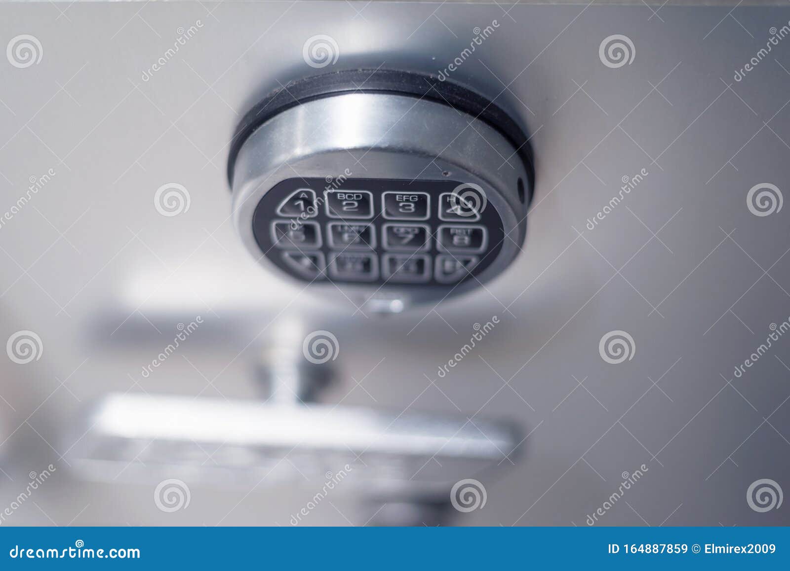 Bank Vault Door With Security Code For Alarm System. Deposit Cell Safe ...