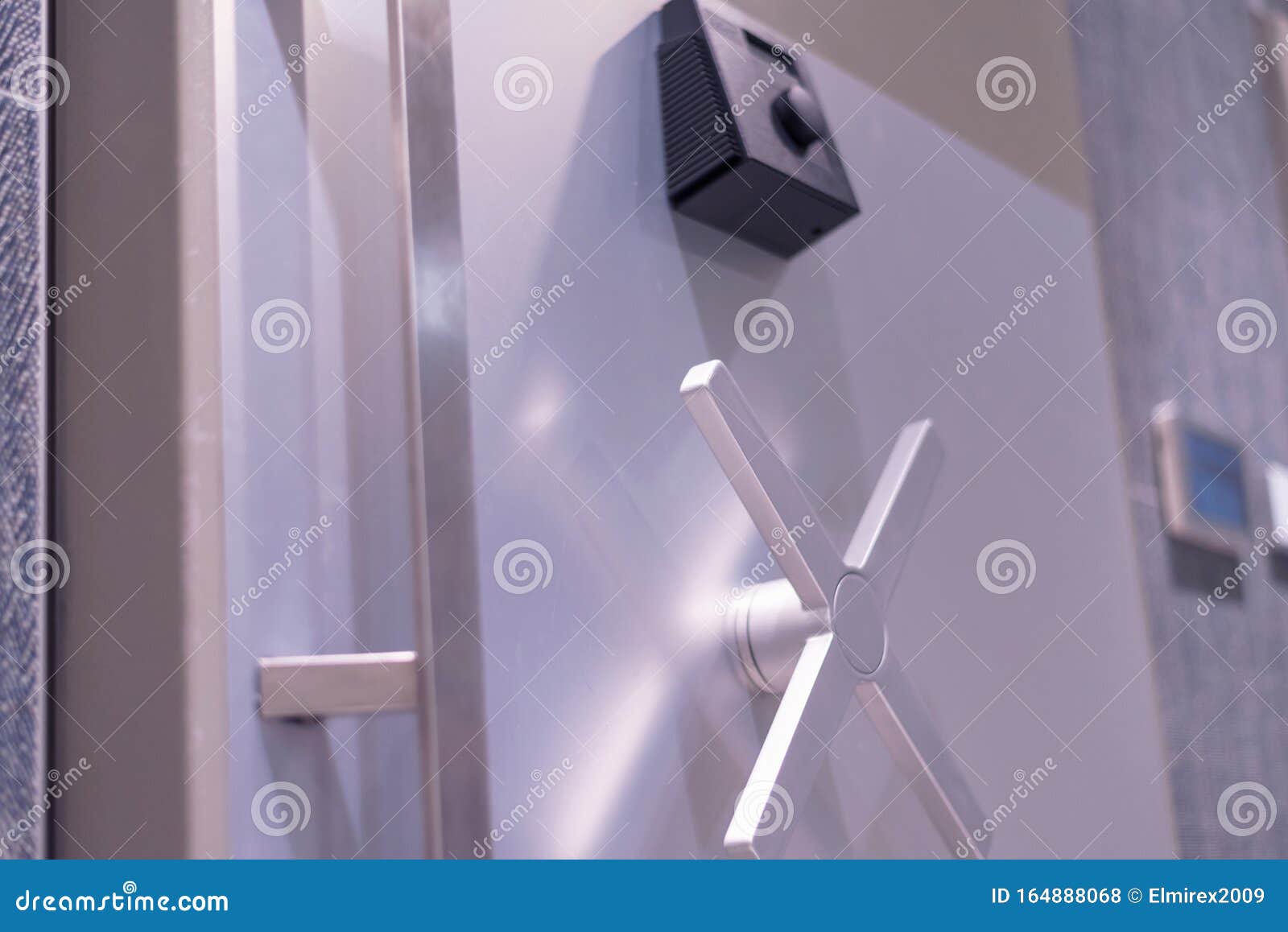 Bank Vault Door With Security Code For Alarm System. Deposit Cell Safe ...