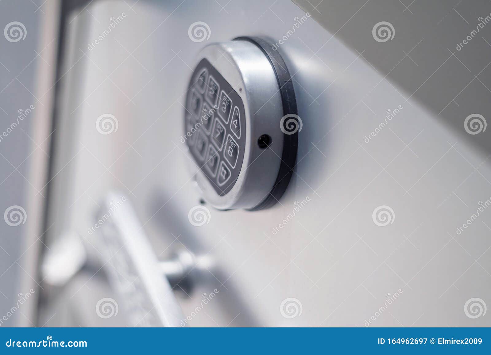 Bank Vault Door with Security Code for Alarm System. Deposit Cell Safe ...