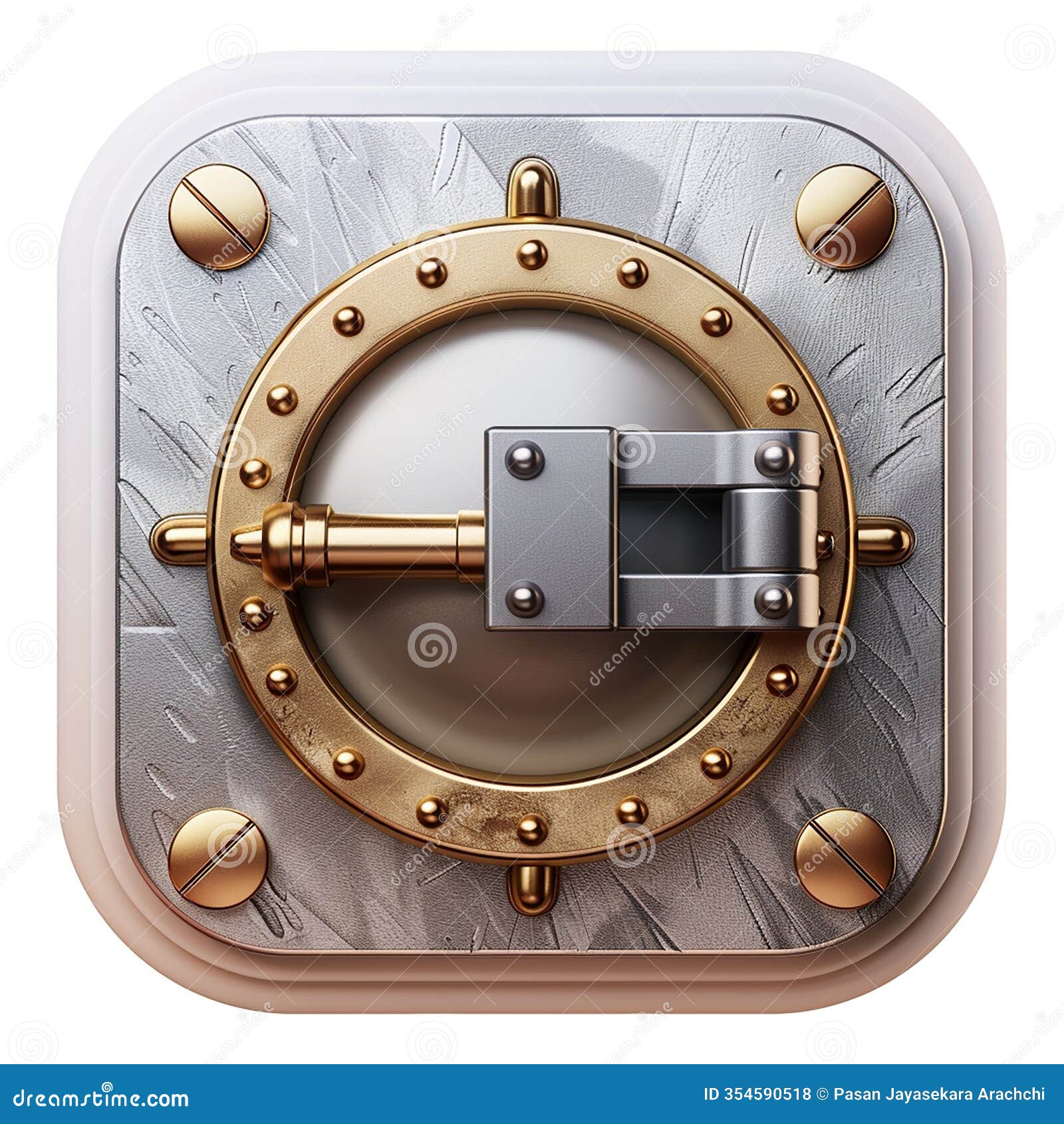 Bank Vault Icon on White Background Stock Illustration - Illustration ...