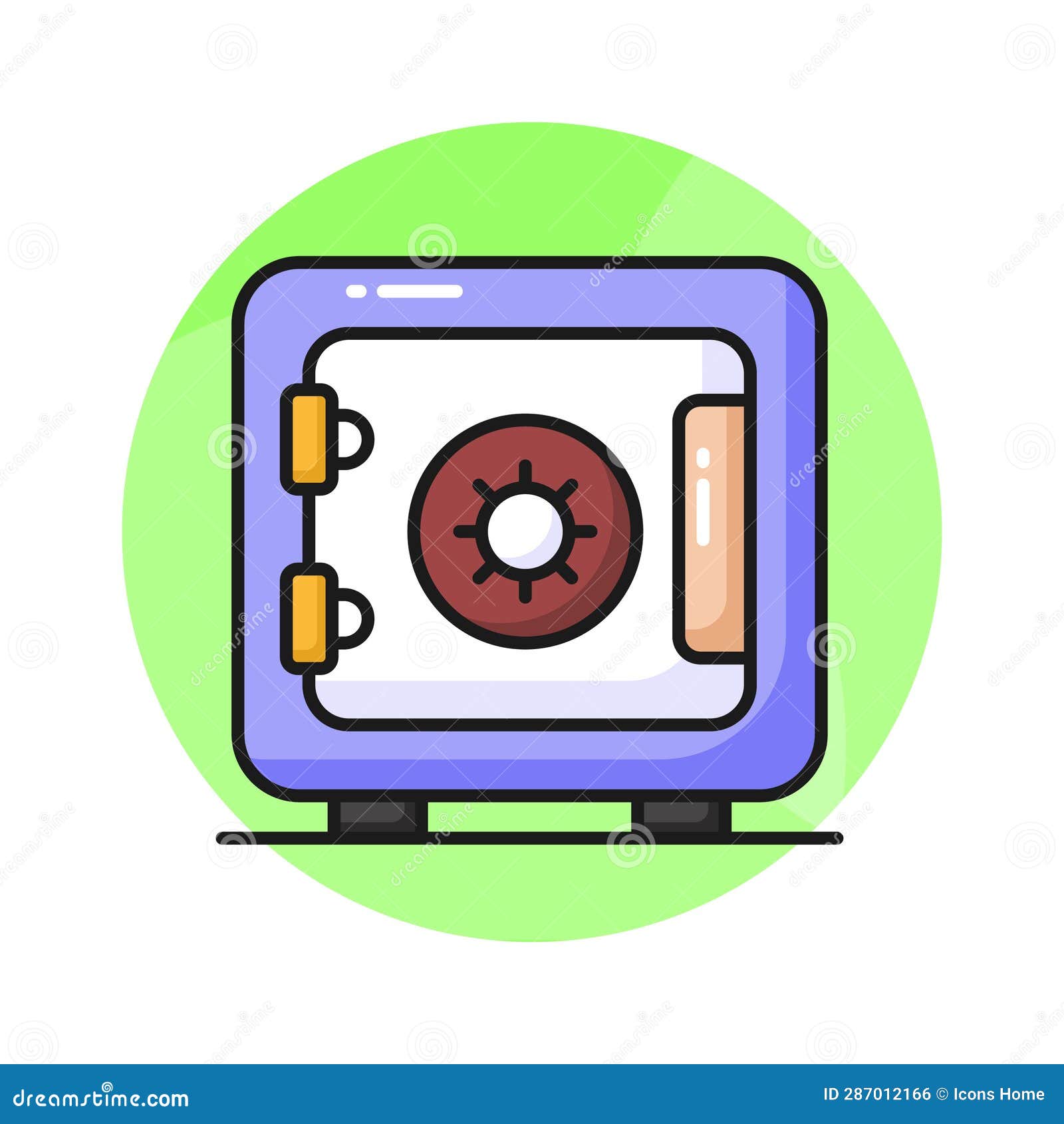 Bank Vault for Money Saving, an Icon of Bank Locker in Editable Style ...
