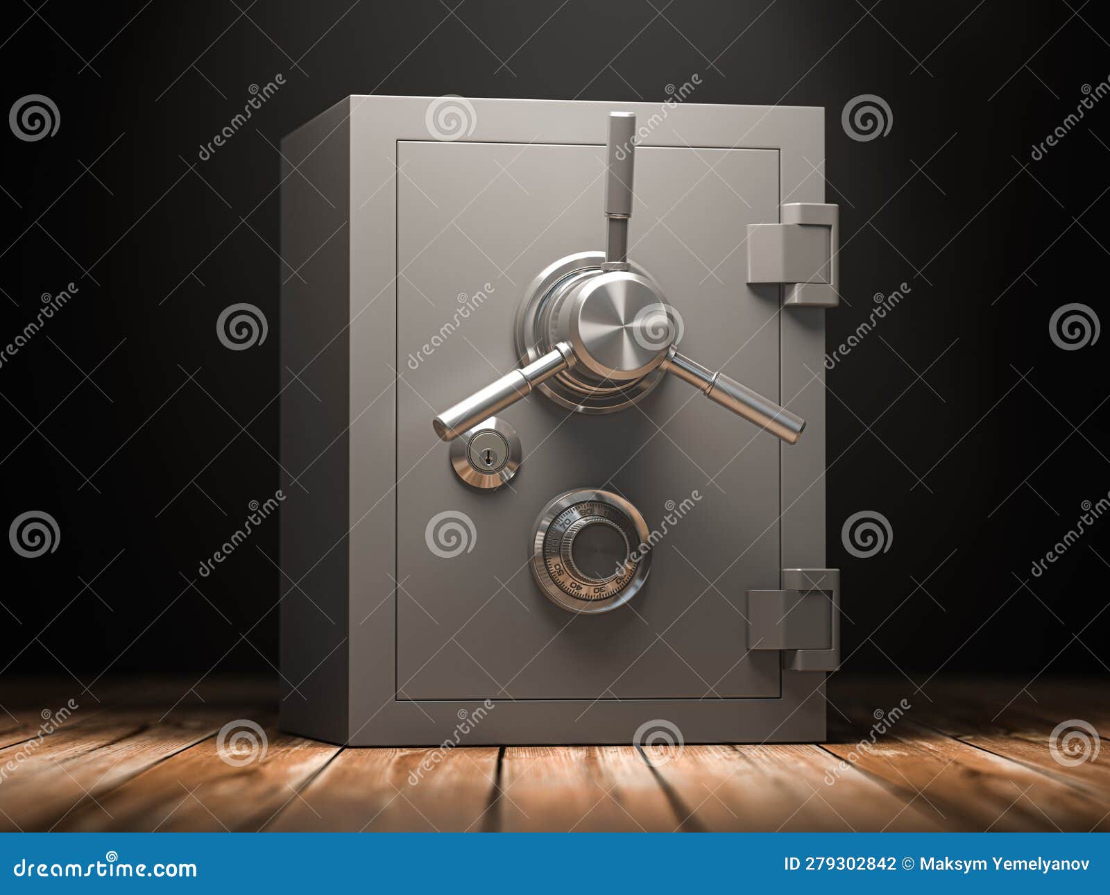 Vault Safe Door - Wheel With Three Handles Of Strongbox, Valve Knob ...