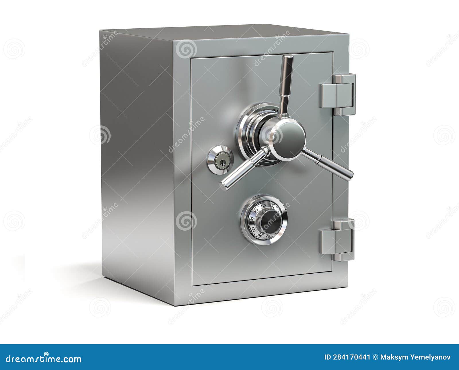 Bank Vault Safe Isolated on White. Security and Protection Stock ...