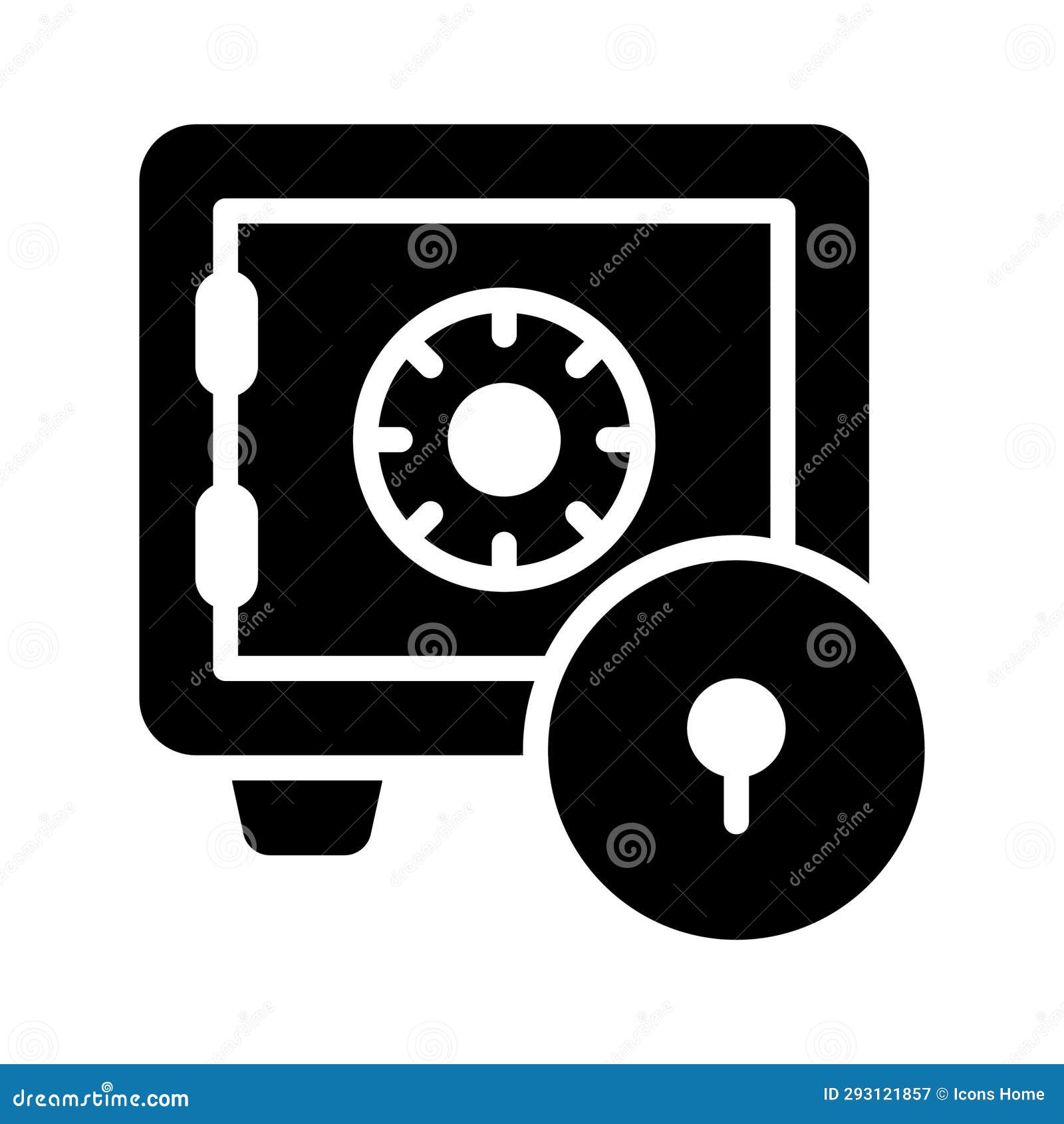Bank Vault Security Concept with Lock, Vector Illustration Stock Vector ...