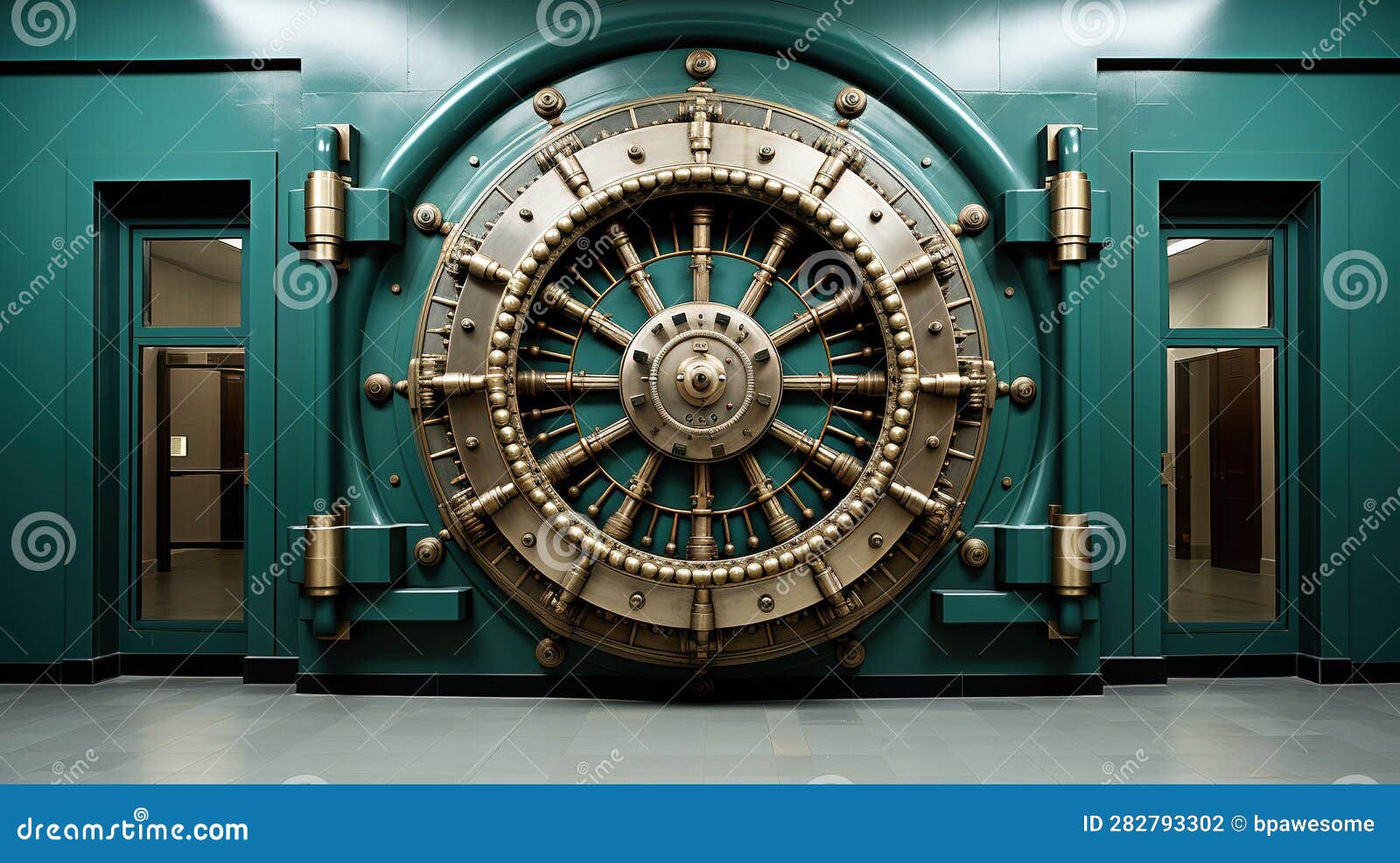 Bank Vault Security: Massive Door of a Highly Secure Bank Vault ...