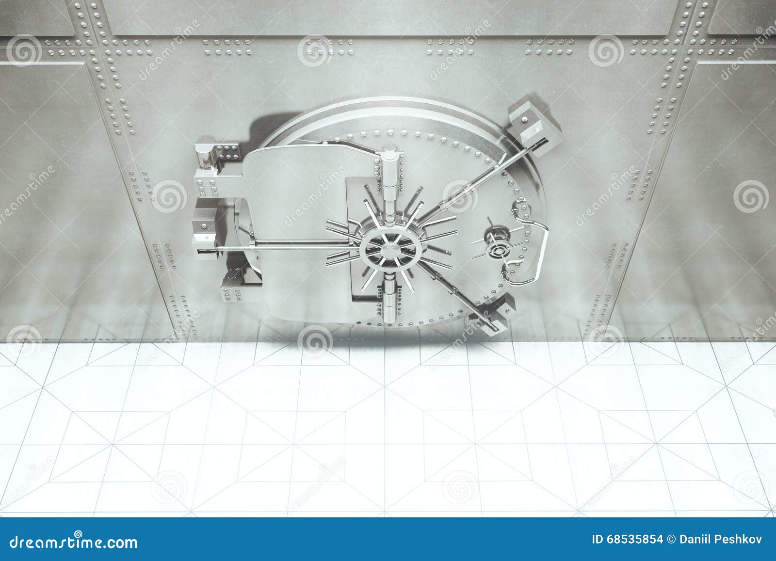 Bank vault top view stock illustration. Illustration of cash - 68535854