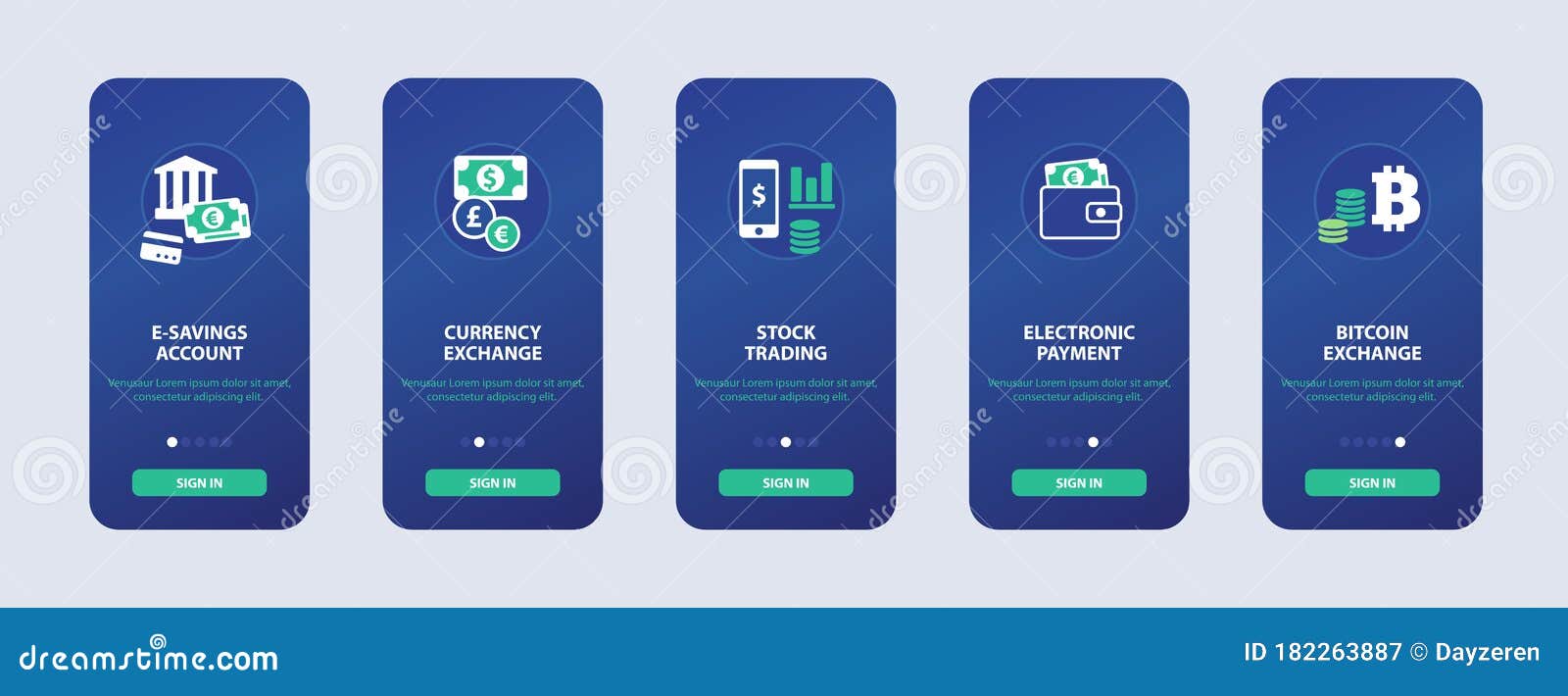 Online Banking Welcome Screen Stock Vector - Illustration of ...