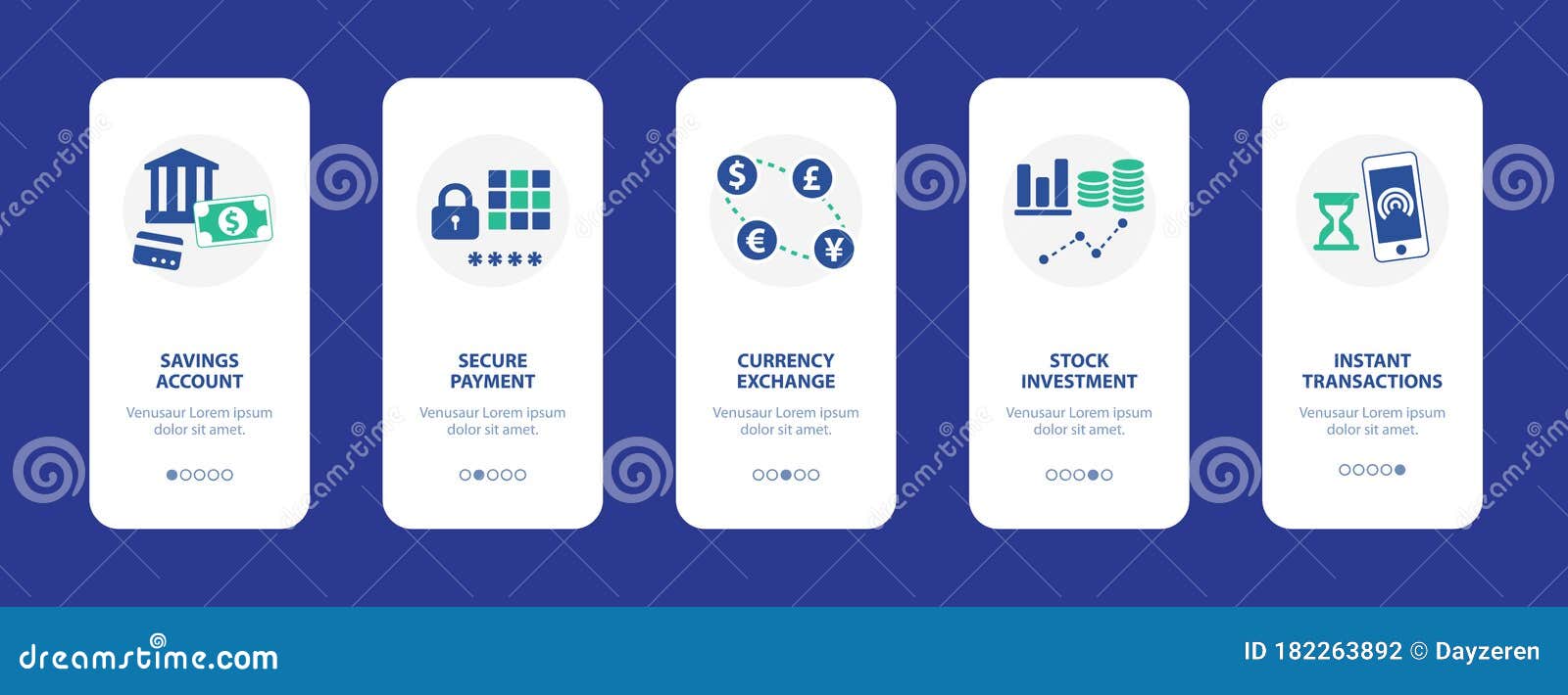 Online Banking Welcome Screen Stock Vector - Illustration of mobile ...