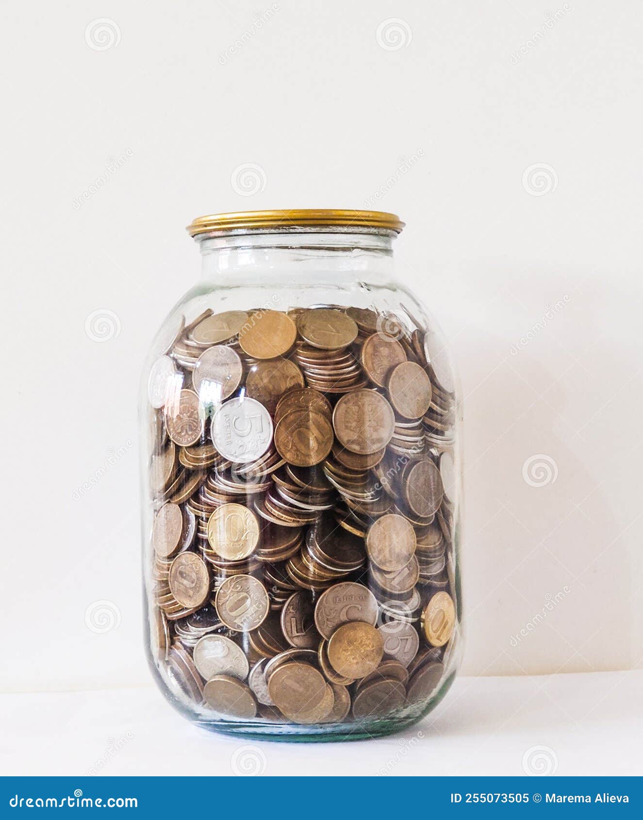 The Bank Where the Accumulated Coins are Located Stock Image - Image of ...