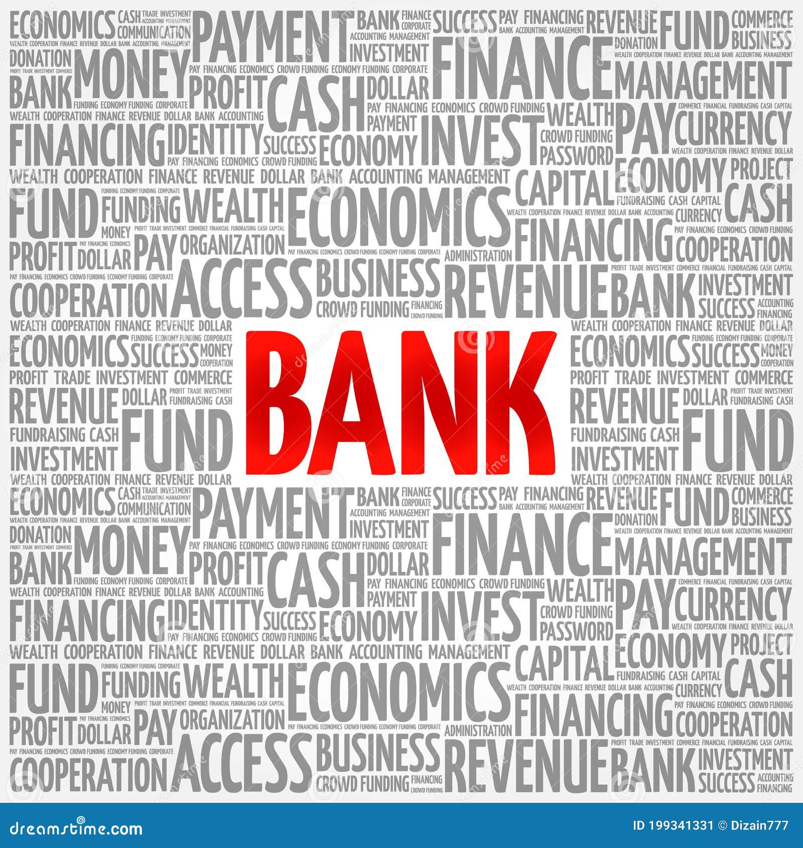 BANK word cloud stock illustration. Illustration of financial - 199341331