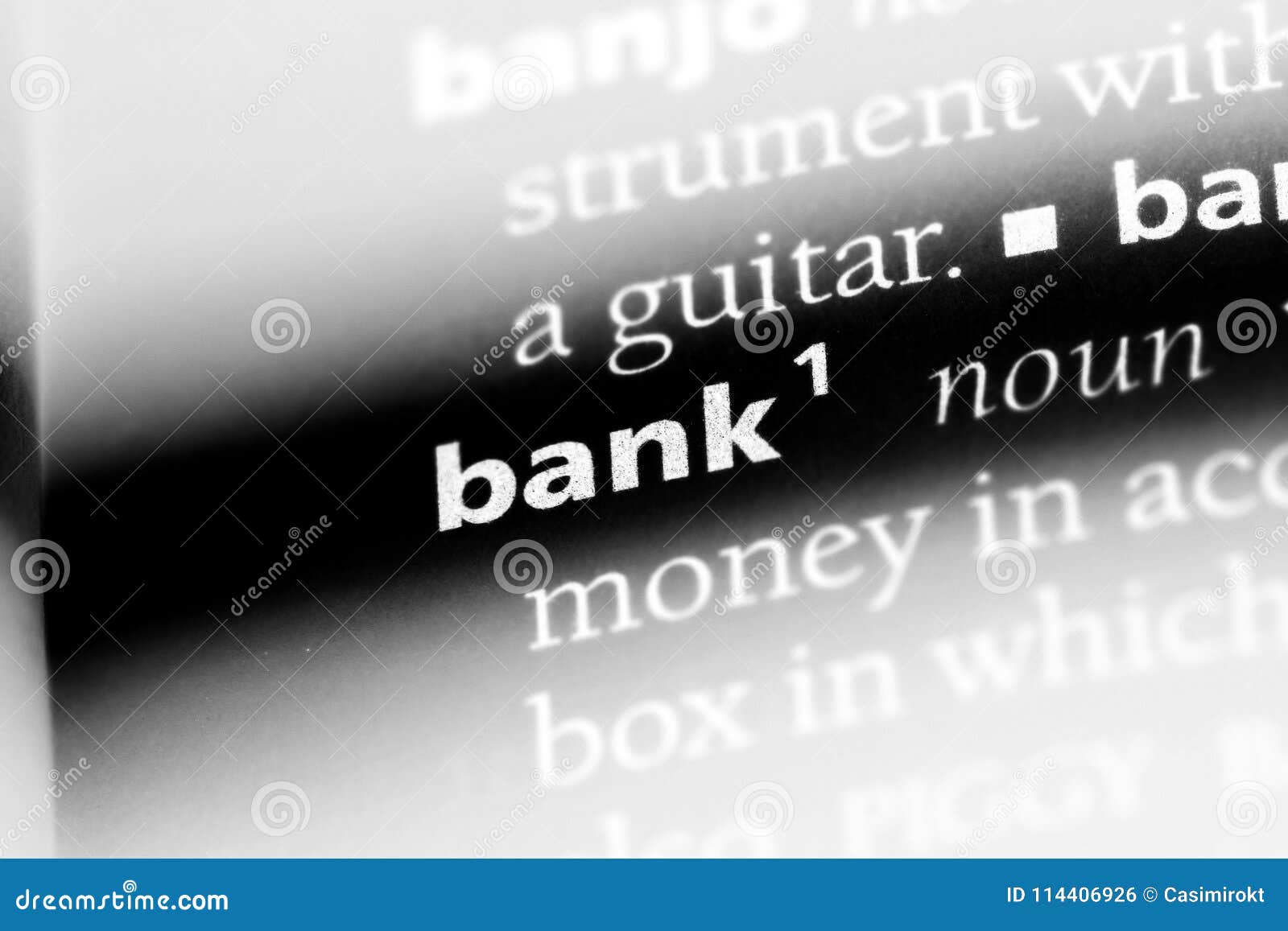 Bank stock photo. Image of page, macro, english, dictionary - 114406926