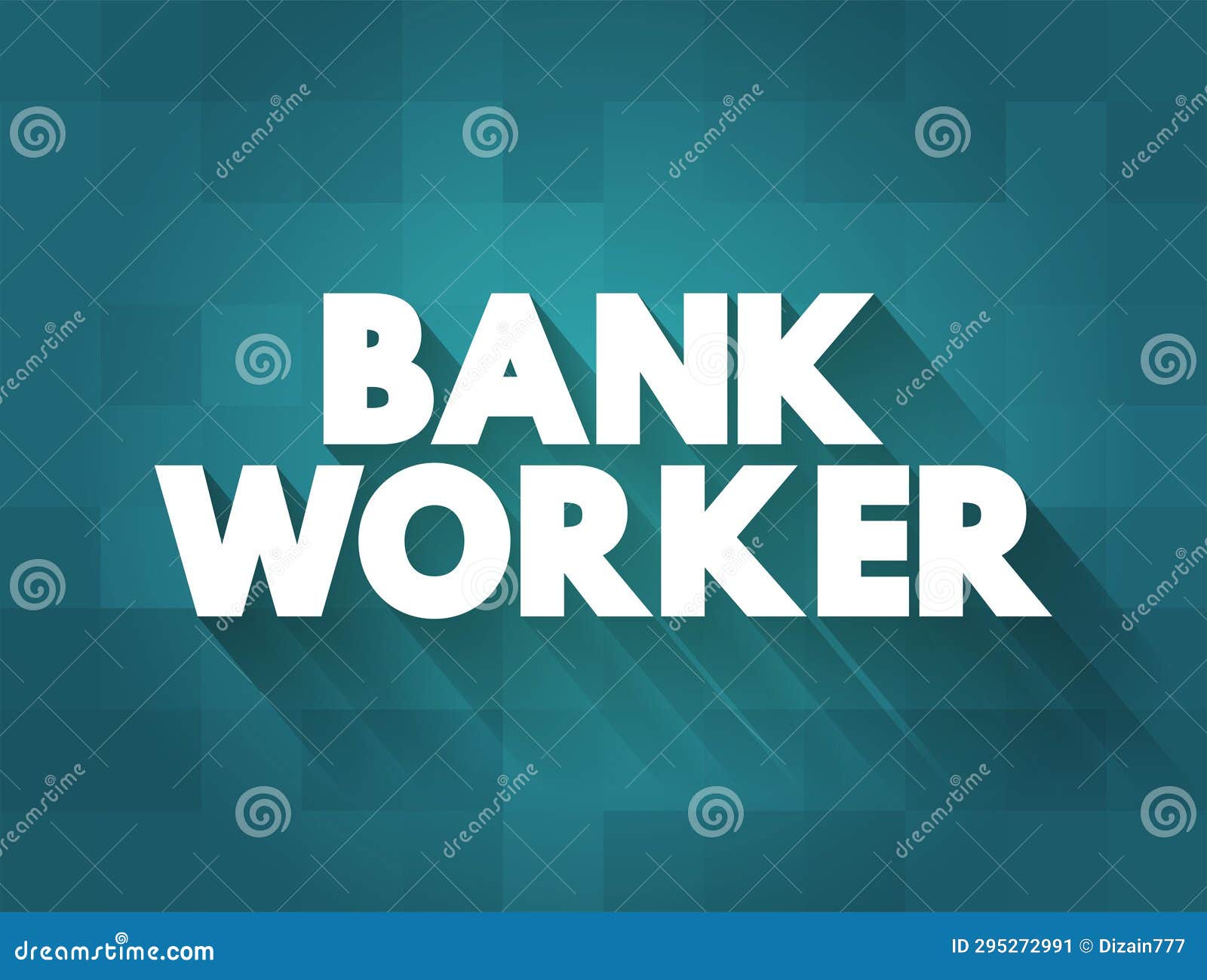 Bank Worker Text Concept for Presentations and Reports Stock ...