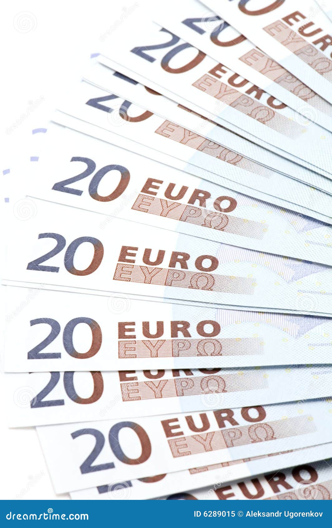 Bankbiljet twintig Euro stock afbeelding. Image of twintig - 6289015