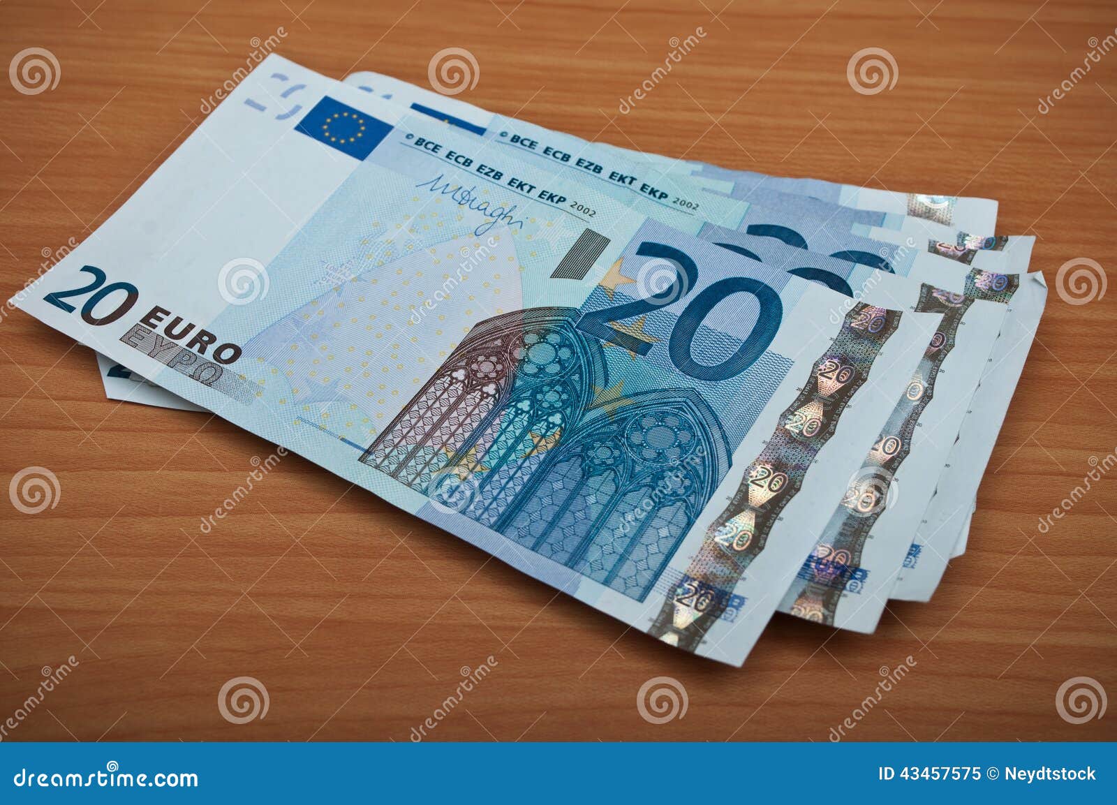 Bankbiljet Van Twintig Euro Stock Afbeelding - Image of financiën ...