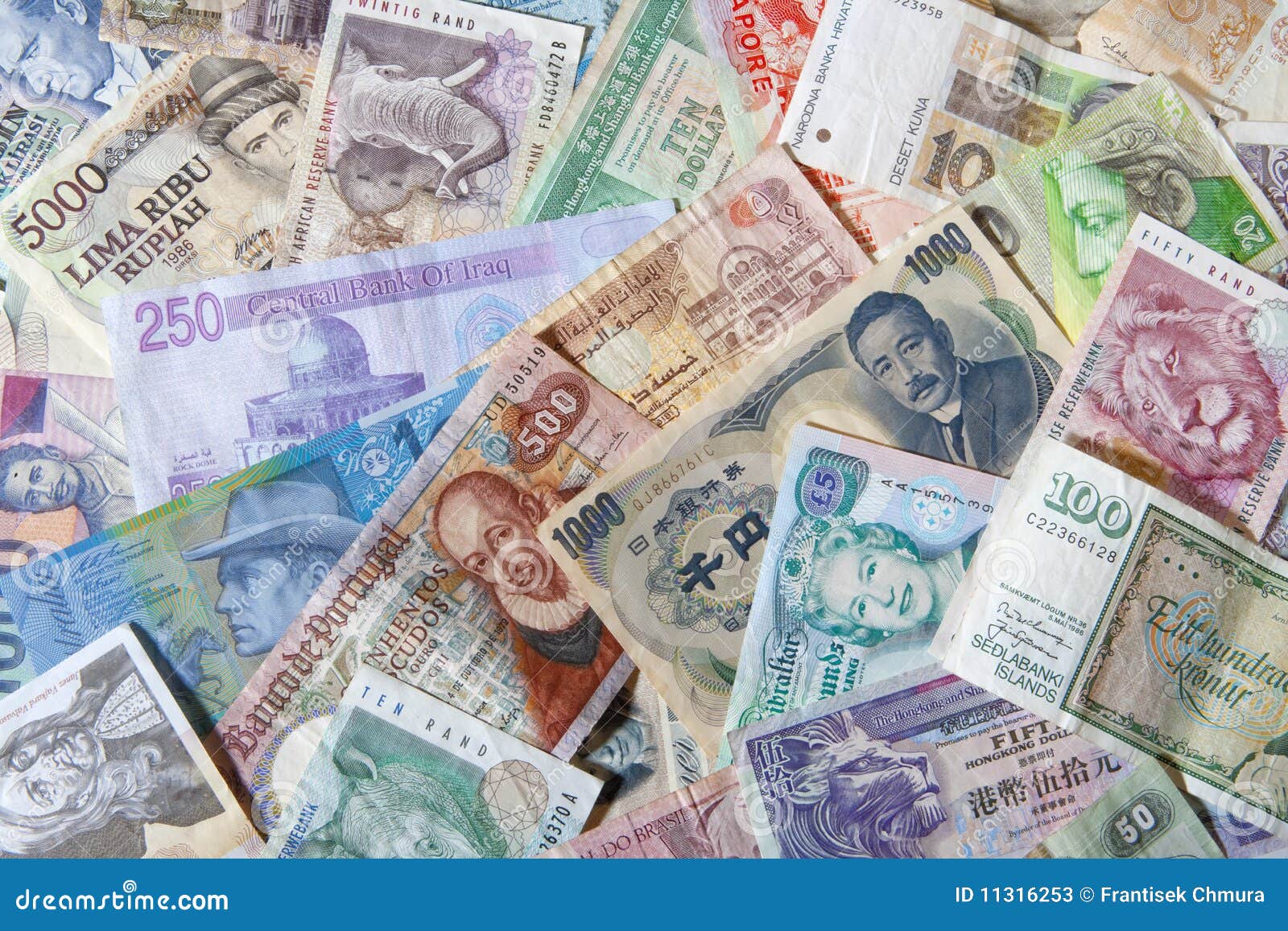 Bankbiljetten Van Verschillende Landen Stock Afbeelding - Image of ...
