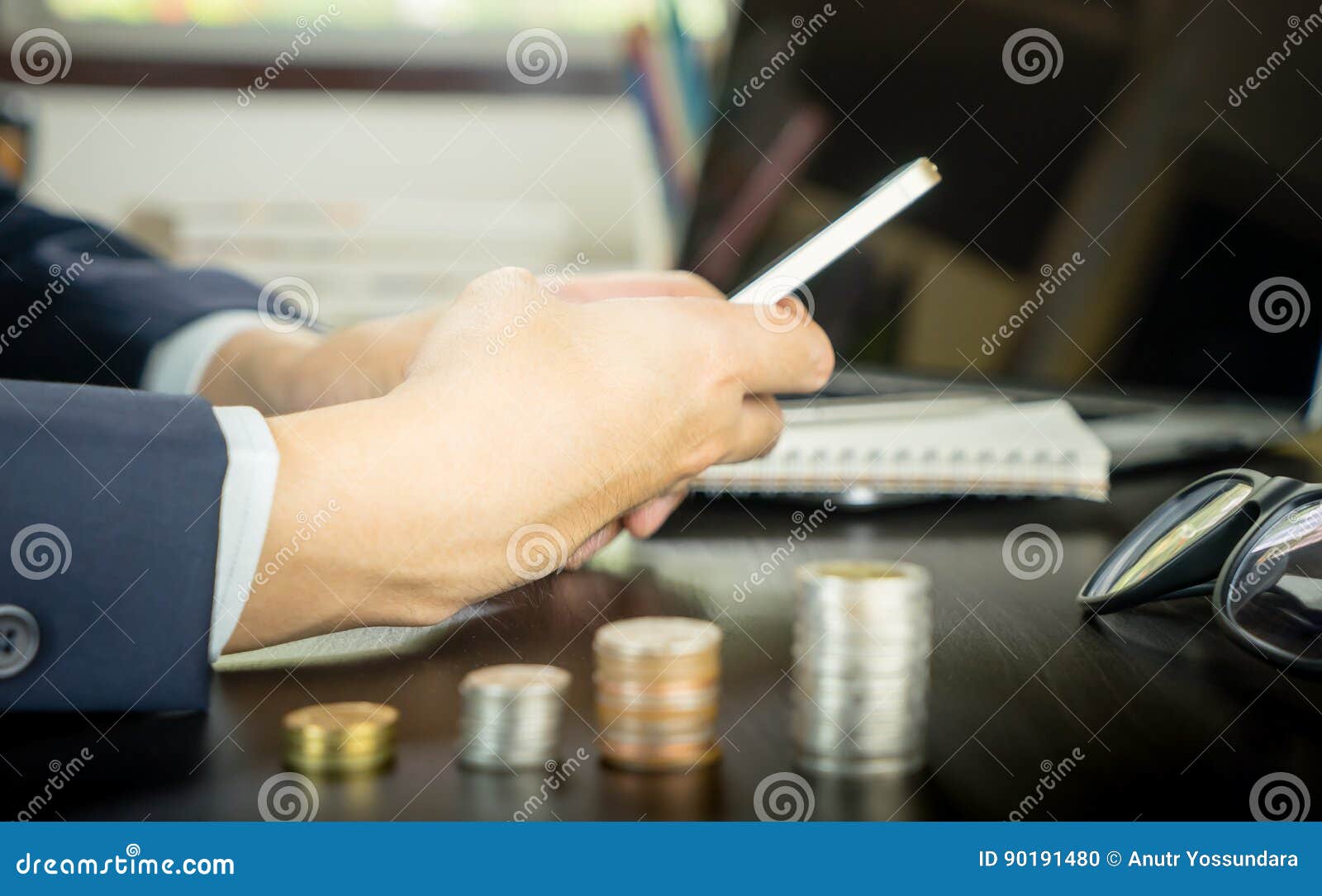 Banker Manager is Making Phone Call Stock Photo - Image of occupations ...