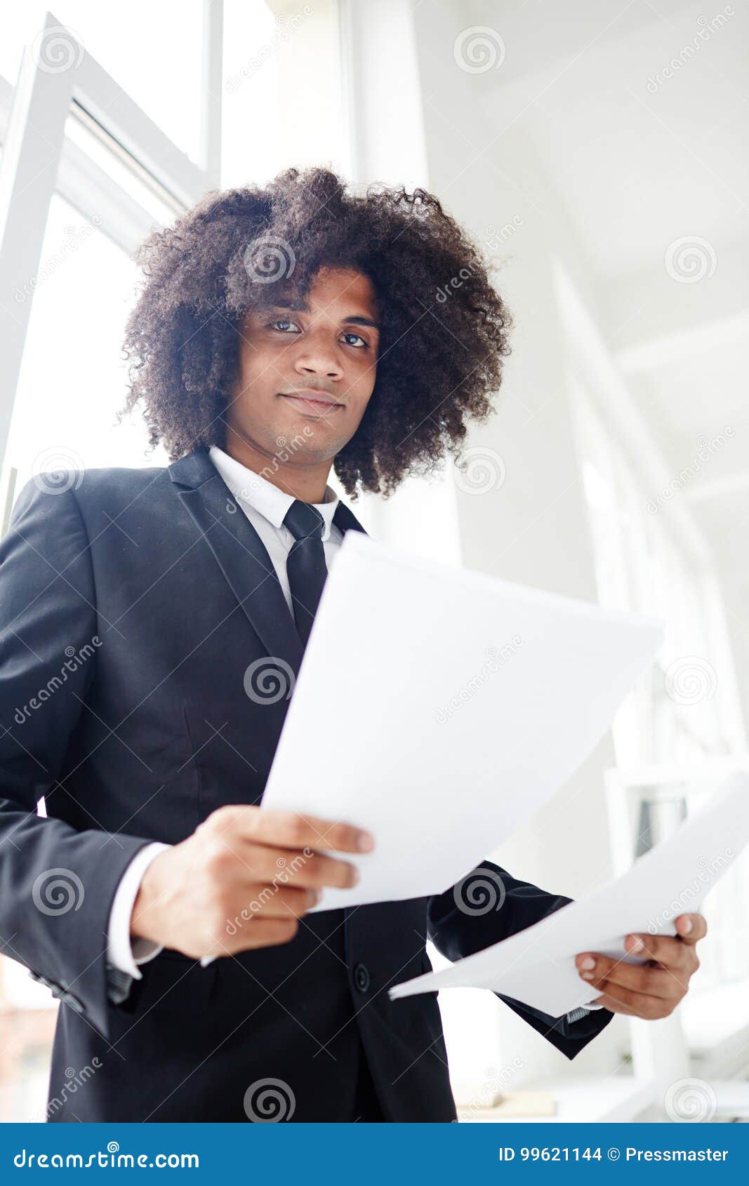 Banker with papers stock photo. Image of corporate, expert - 99621144