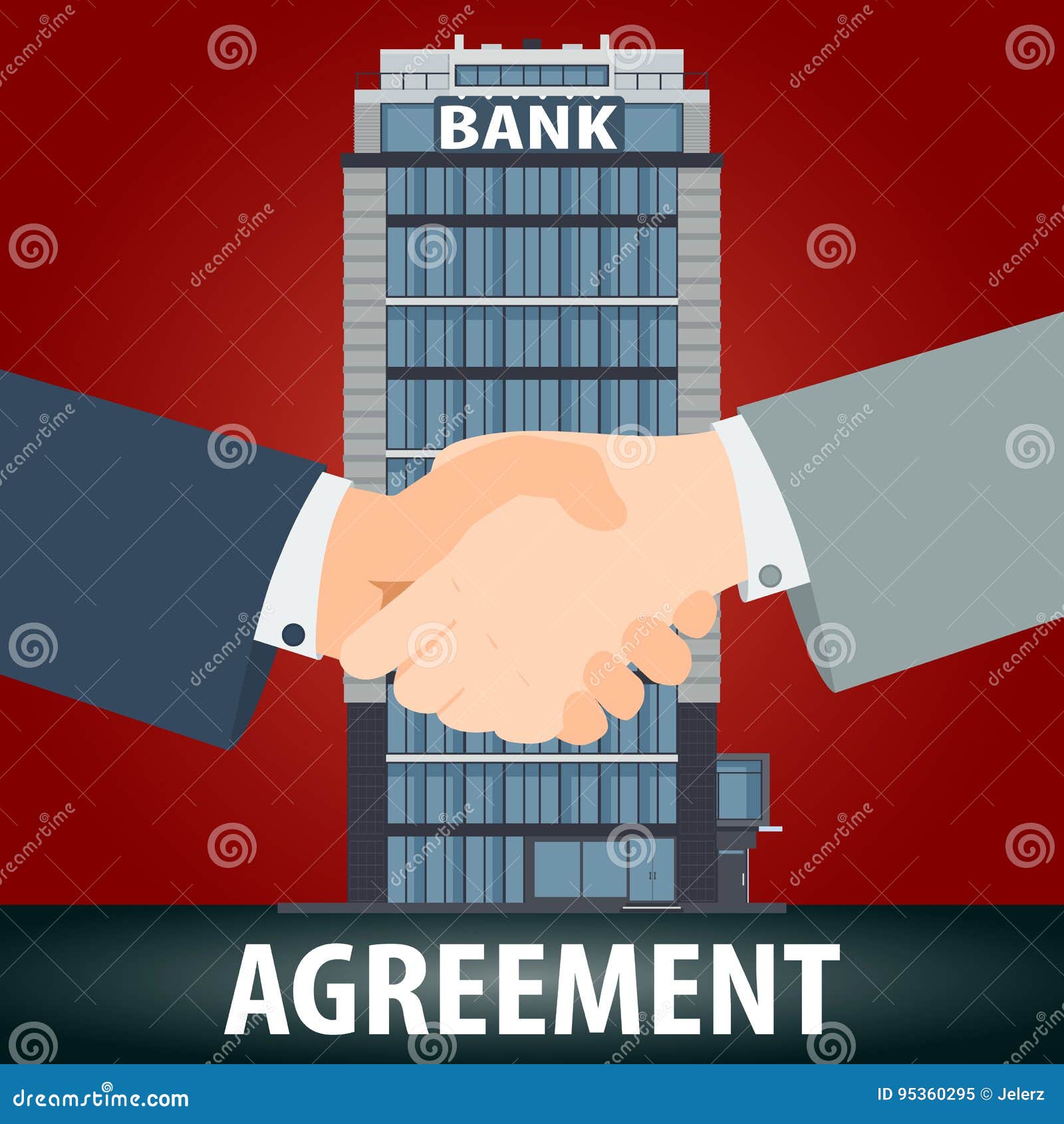 Banking agreement concept. stock vector. Illustration of business ...