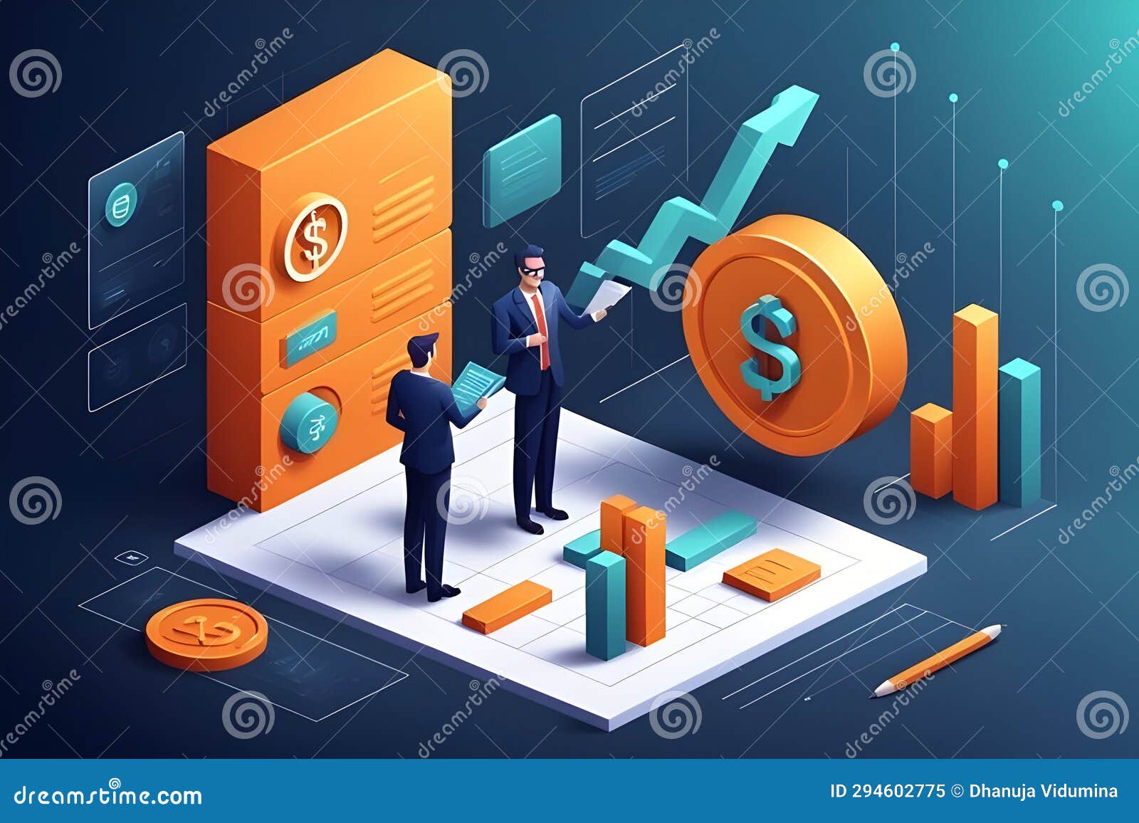 Banking Api Concept Illustration 3D Stock Illustration - Illustration ...