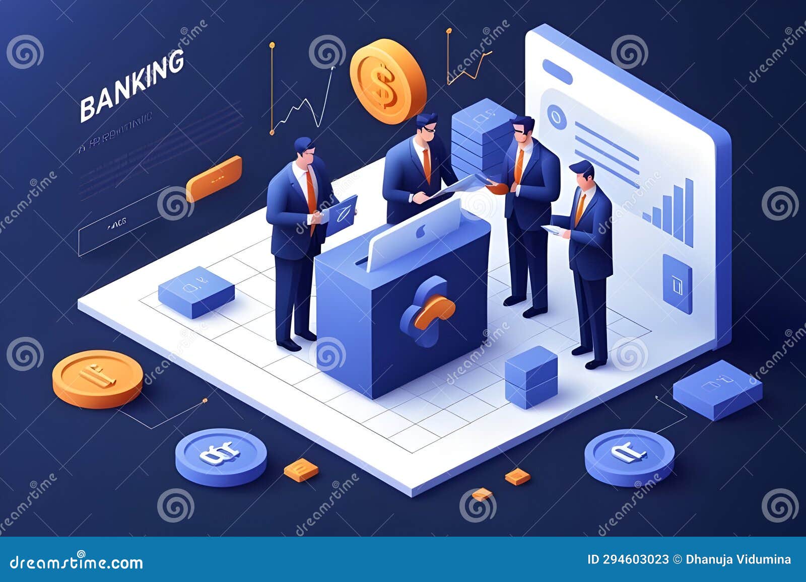 Banking Api Concept Illustration Stock Illustration - Illustration of ...