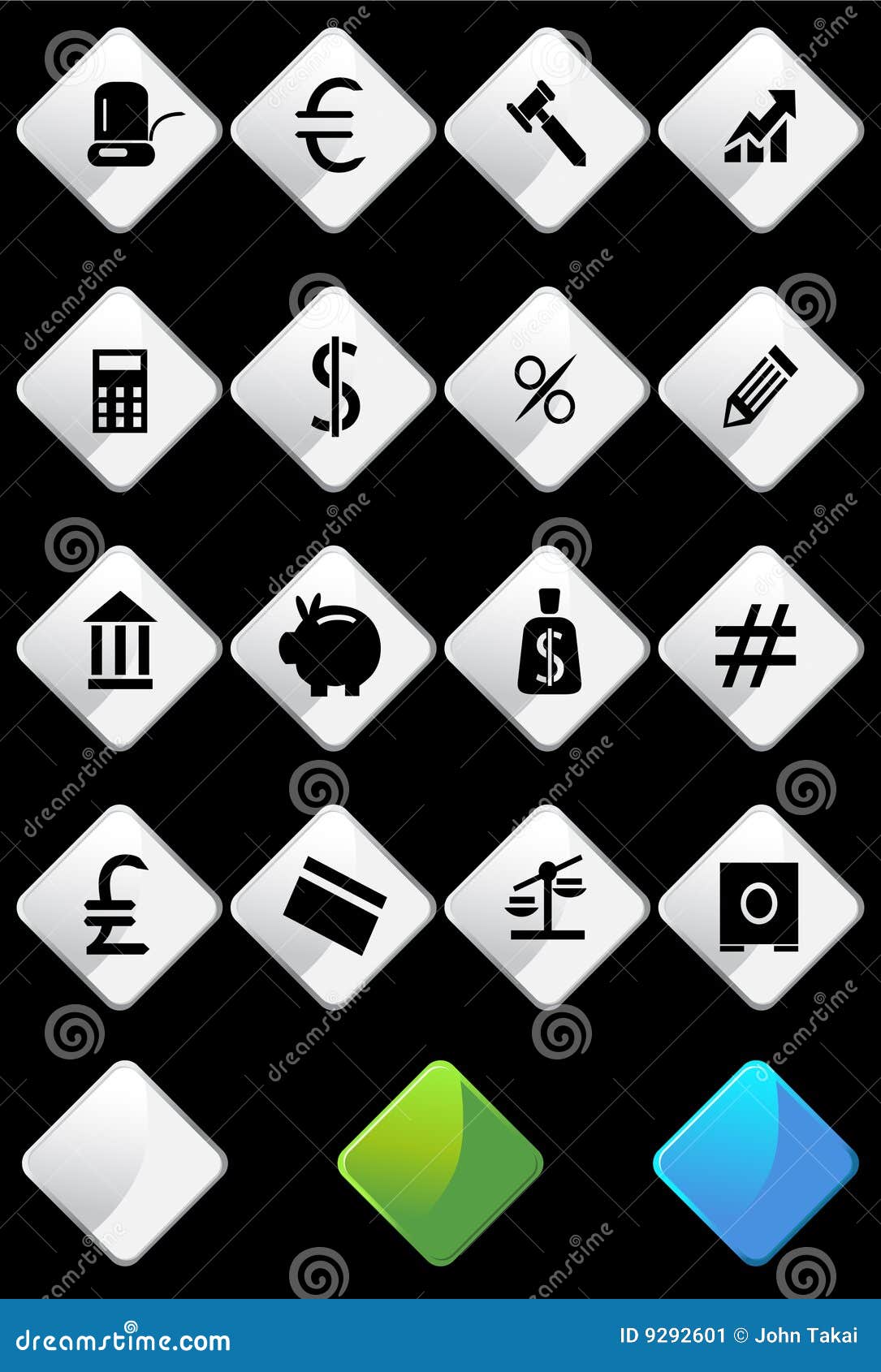 Banking Buttons - Black and Silver Stock Vector - Illustration of ...