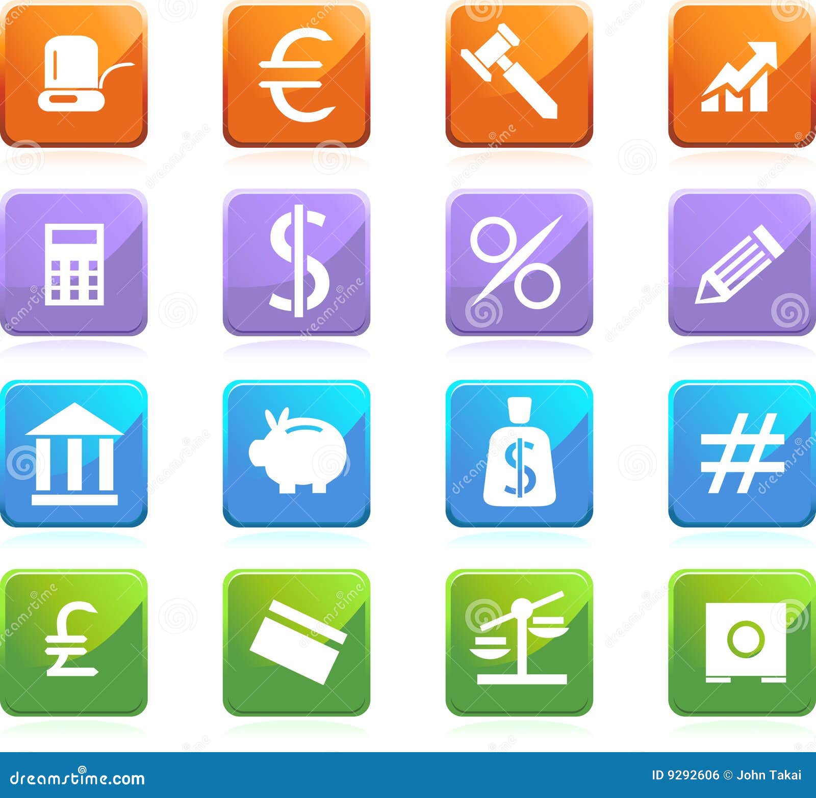 Banking Buttons - Square Shaped Stock Vector - Illustration of ...