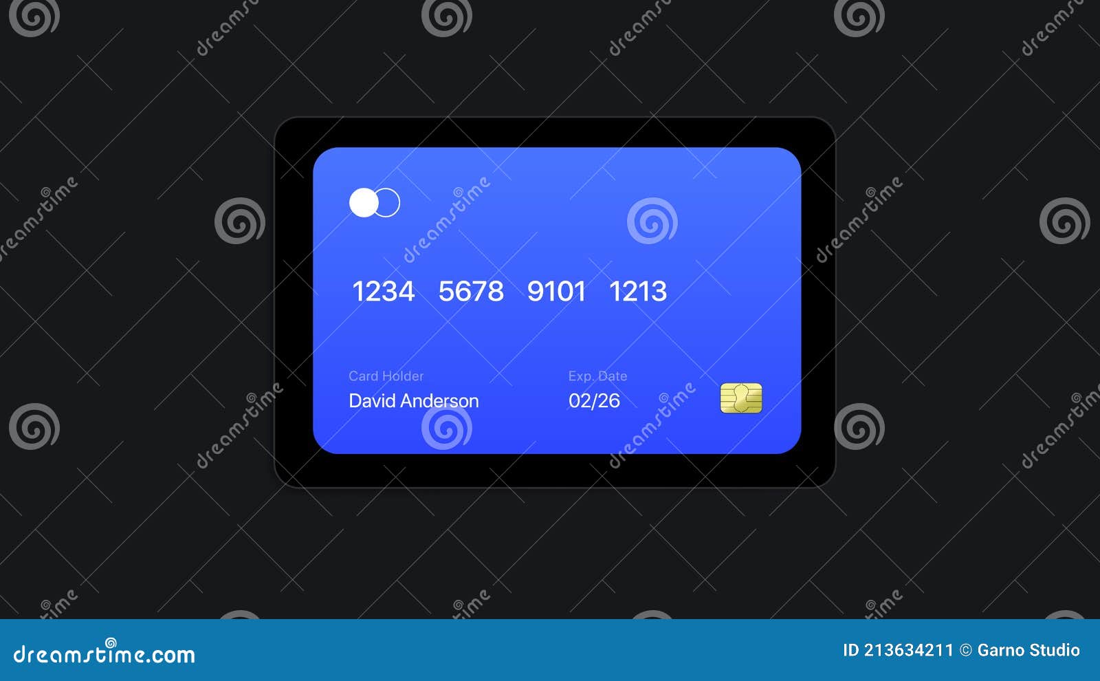 Banking Card Digital Widget. UI Vector Illustration Stock Vector ...