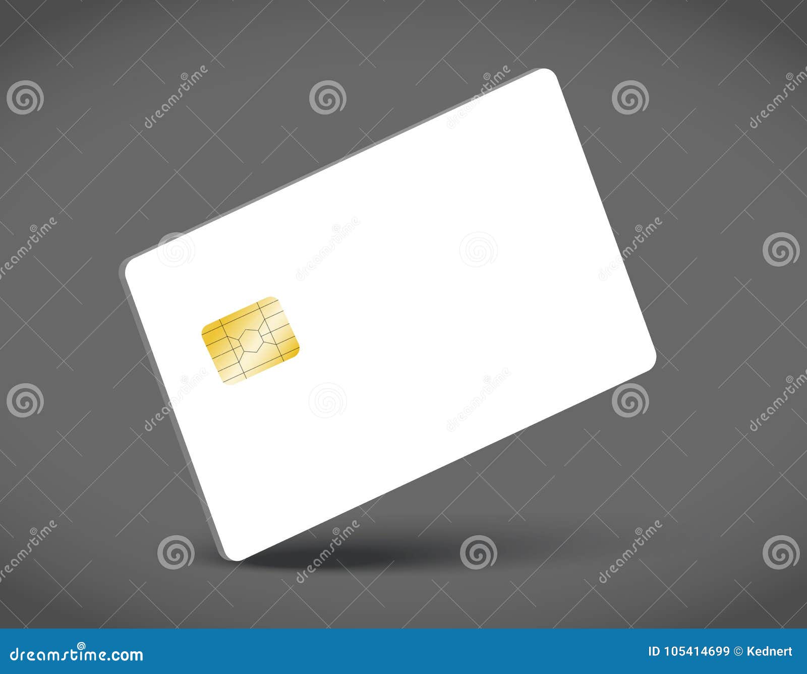 Banking Chip Credit Card Realistic Mockup. Clear Plastic Card Template ...
