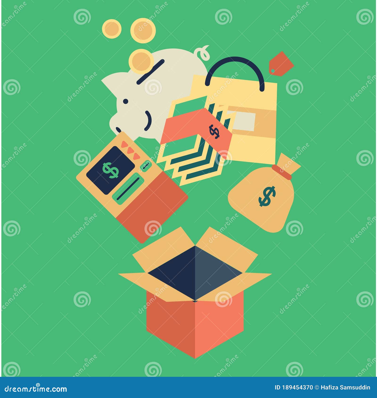 Banking Collection. Vector Illustration Decorative Design Stock Vector ...