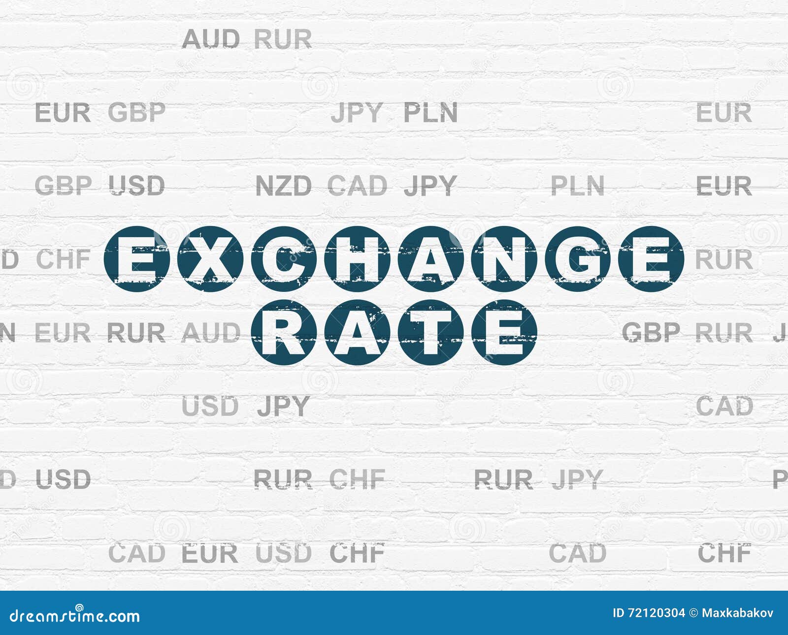 Banking Concept: Exchange Rate on Wall Background Stock Photo - Image ...