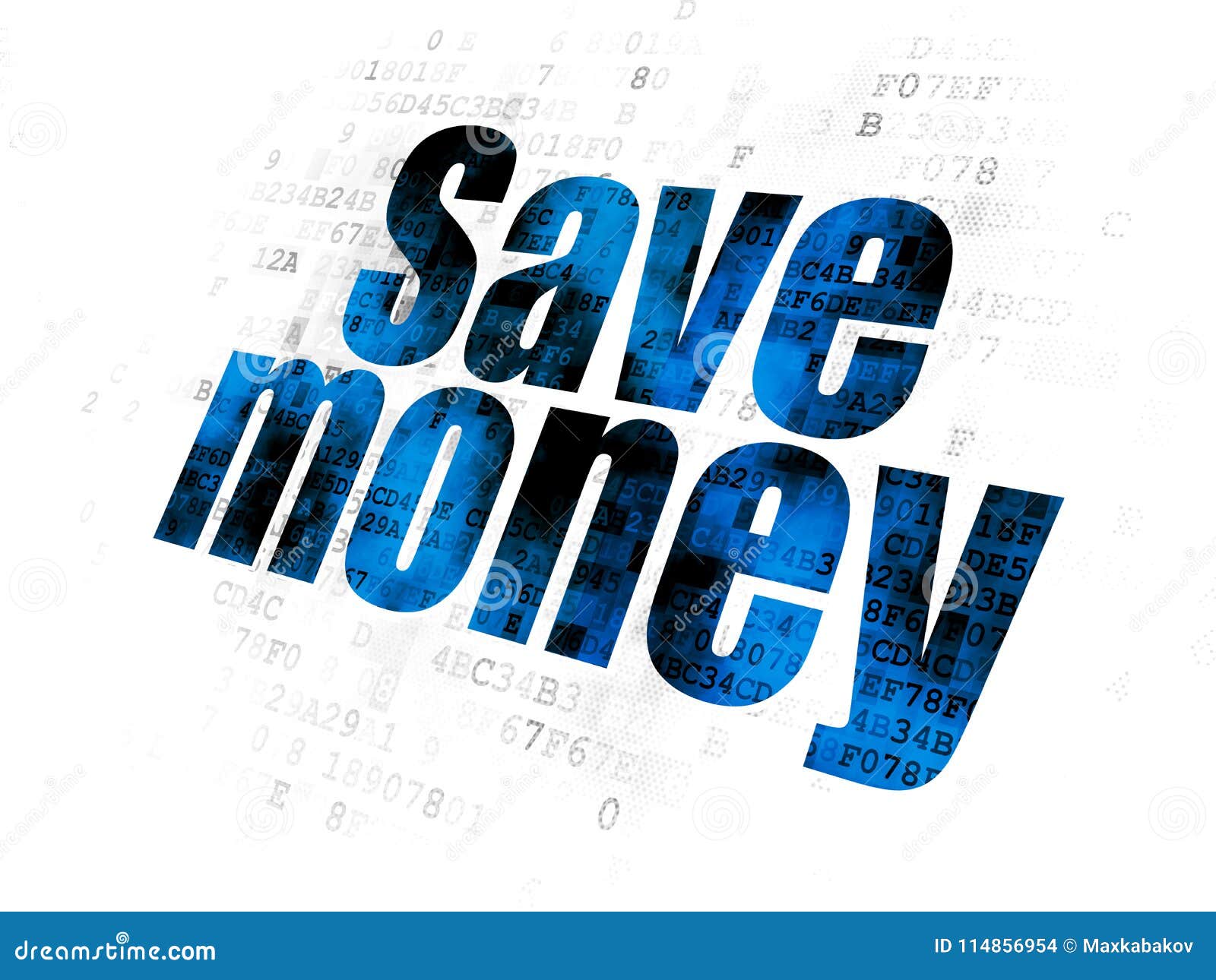 Banking Concept: Save Money on Digital Background Stock Illustration ...