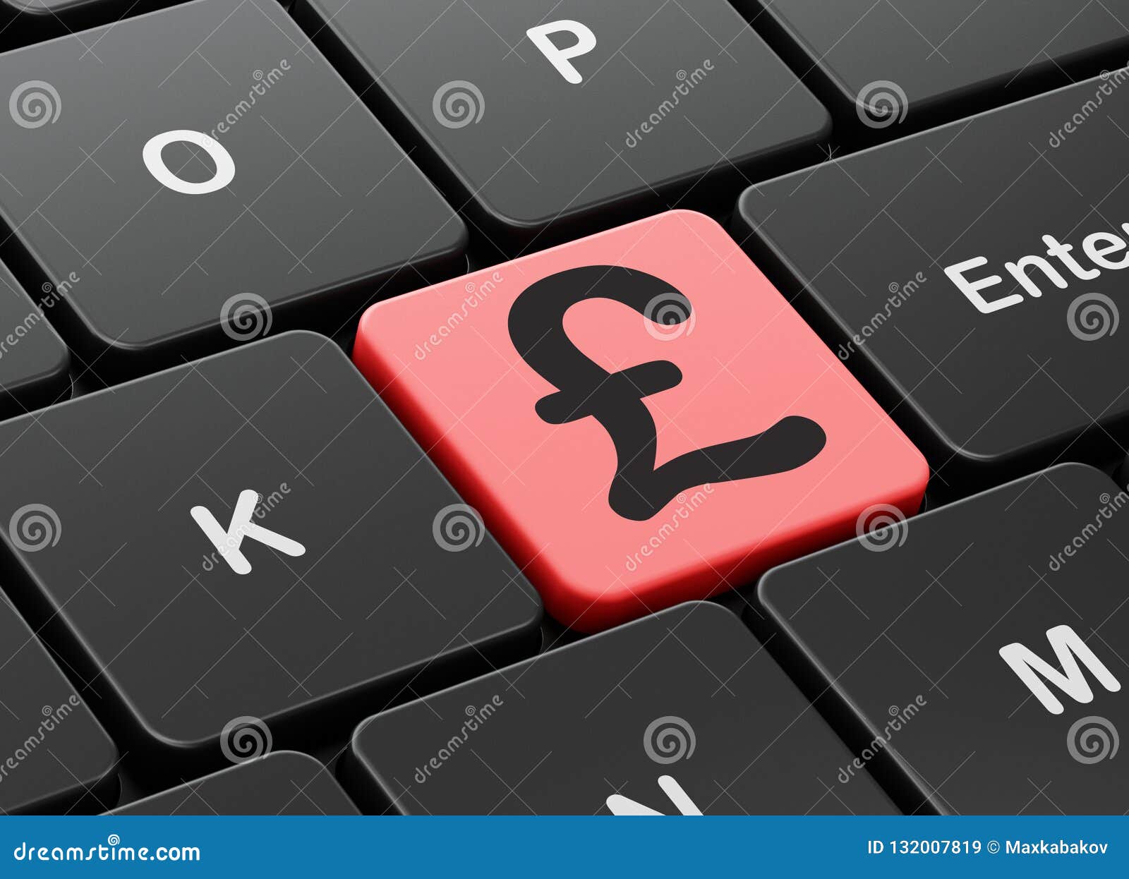 Banking Concept: Pound on Computer Keyboard Background Stock ...