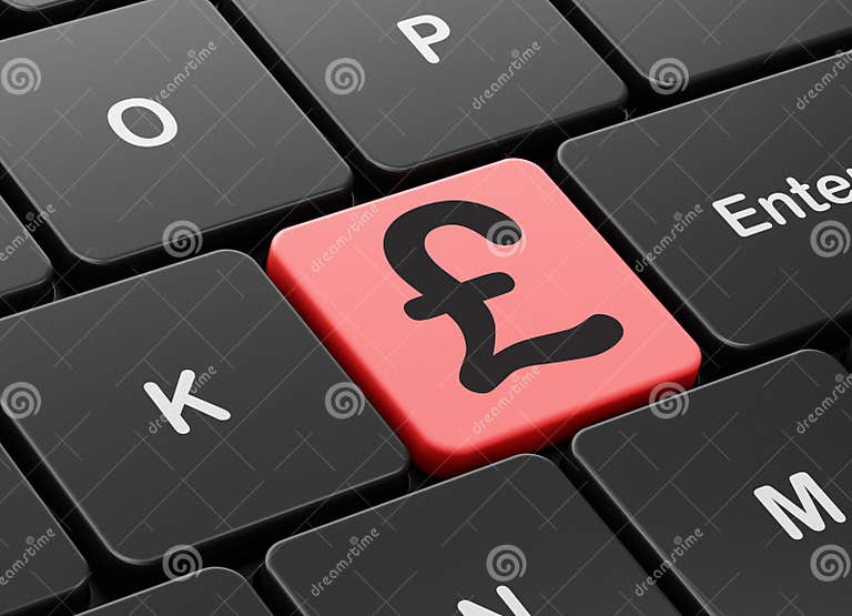 Banking Concept: Pound on Computer Keyboard Background Stock ...
